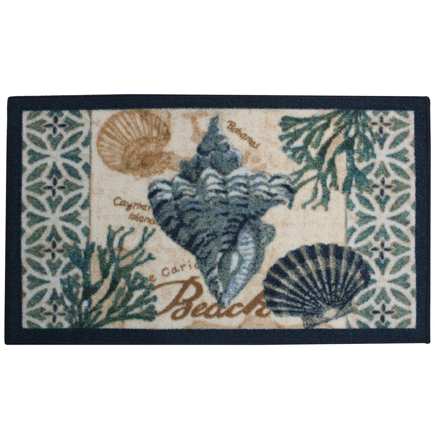 Kashi Home Kitchen Rug, Area Rug, Mat, Beautiful Print Non-Skid Latex ...