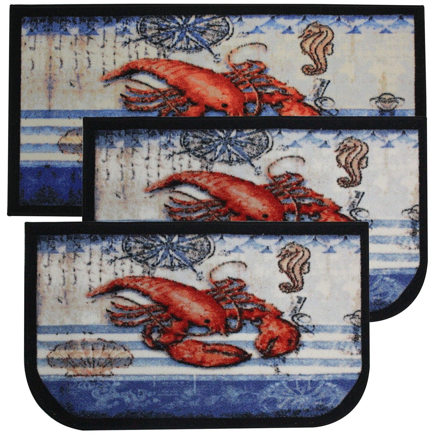 Kashi Home Kitchen Rug, Area Rug, Mat, Beautiful Print Non-Skid Latex ...