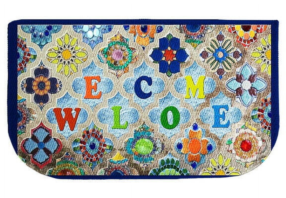 Kashi Home Kitchen Rug, Area Rug, Mat, Beautiful Print Non-Skid Latex ...