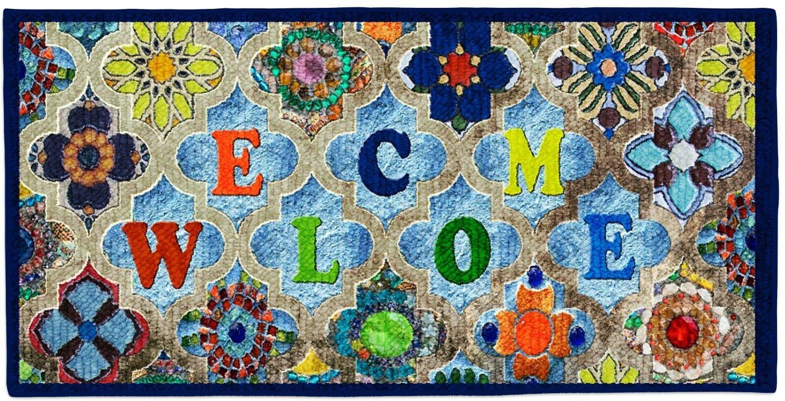 Kashi Home Kitchen Rug, Area Rug, Mat, Beautiful Print Non-Skid Latex ...