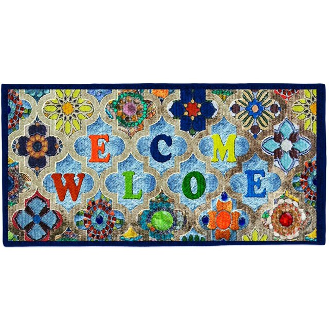 Kashi Home Kitchen Rug, Area Rug, Mat, Beautiful Print Non-Skid Latex ...