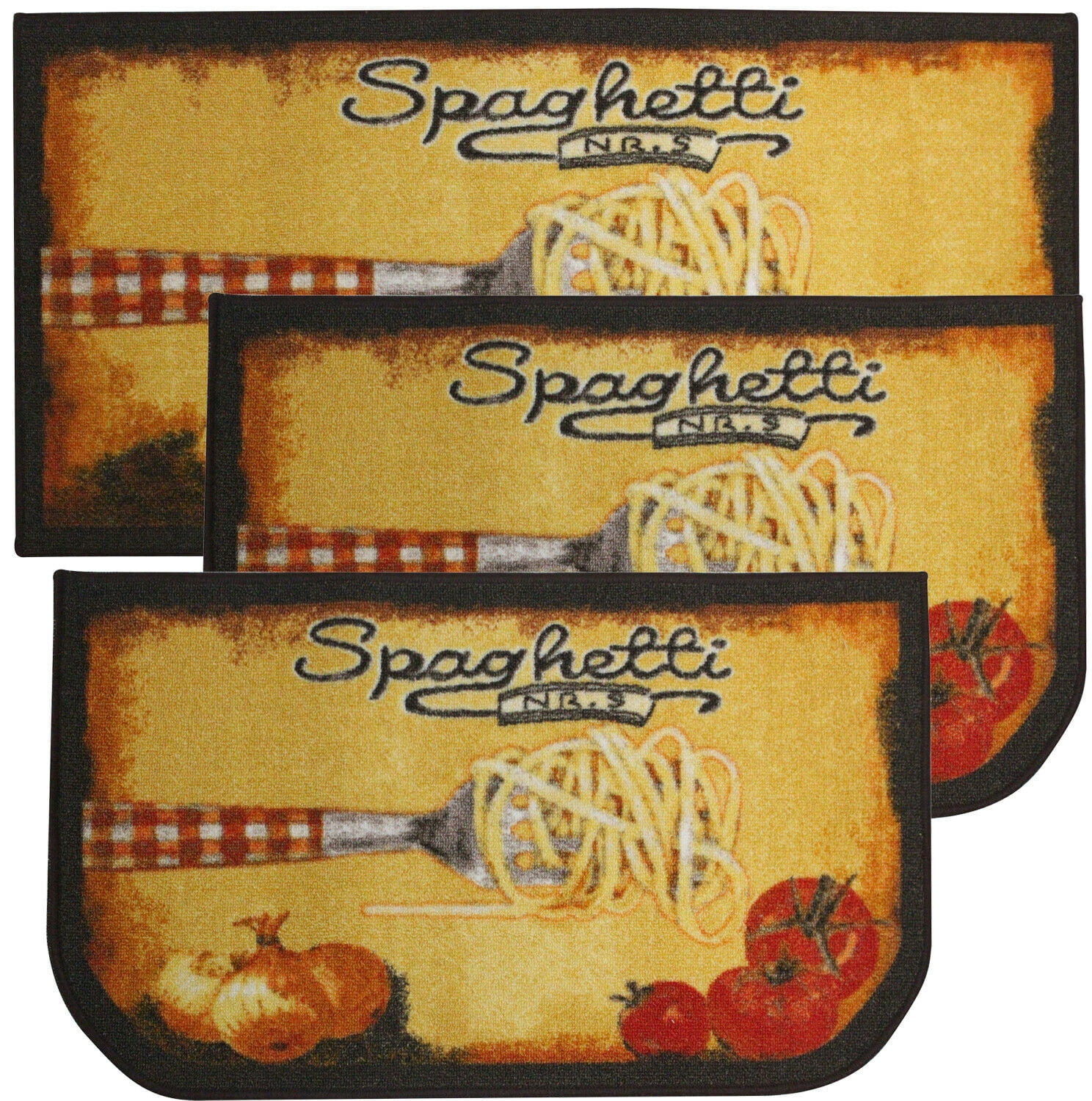 Kashi Home Kitchen Rug, Area Rug, Mat, Beautiful Print Non-Skid Latex ...