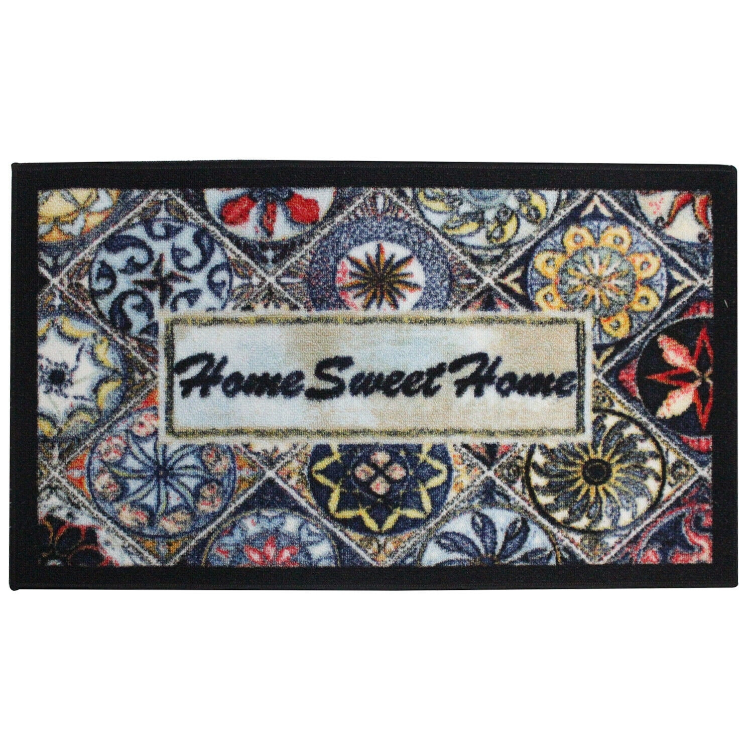 Kashi Home Kitchen Rug, Area Rug, Mat, Beautiful Print Non-Skid Latex ...