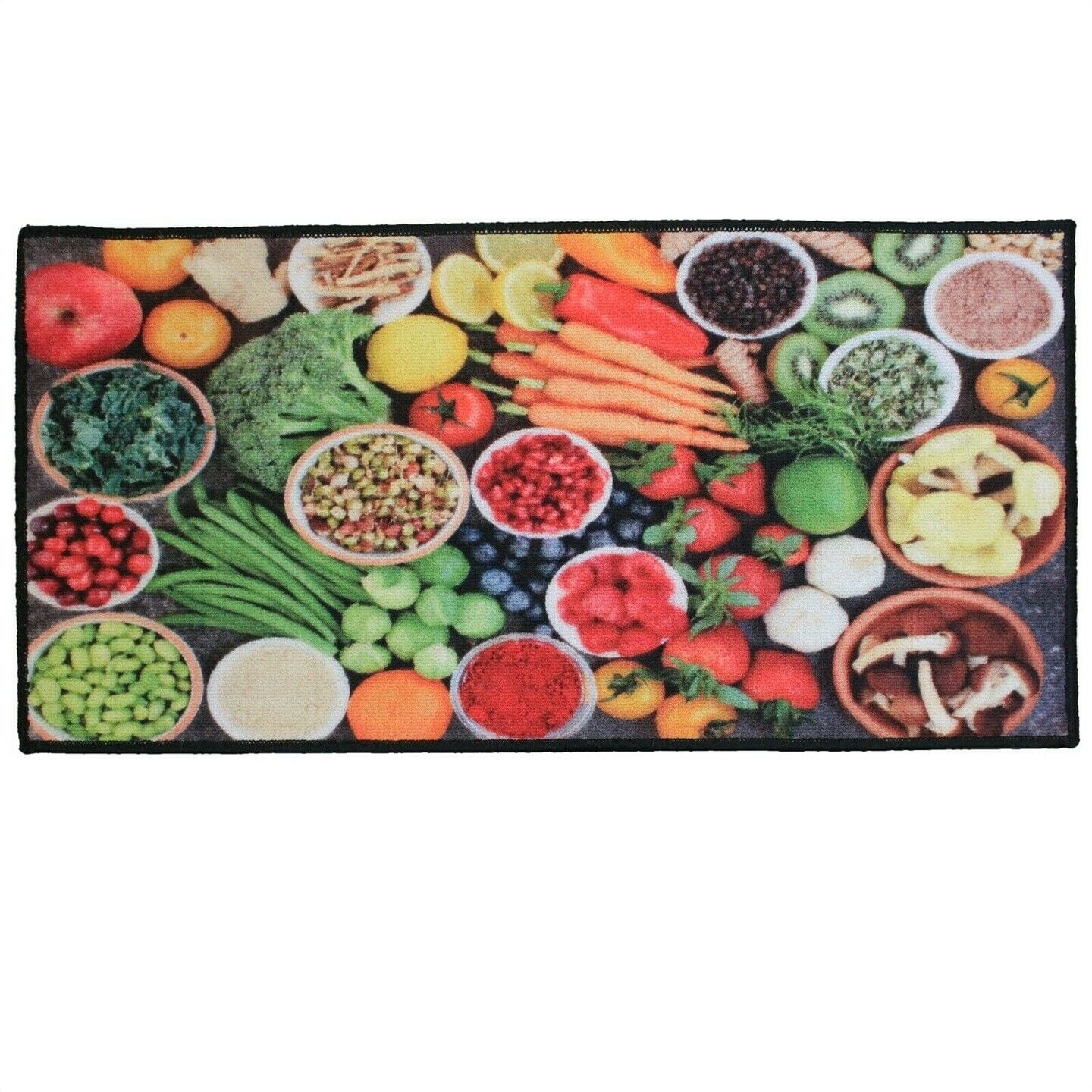 Kashi Home Kitchen Rug, Printed Area Rug, Durable Floor, Door Mat ...