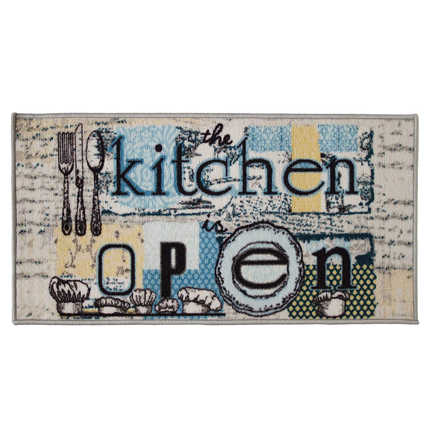 Kashi Home Kitchen Rug, Printed Area Rug, Durable Floor, Door Mat ...