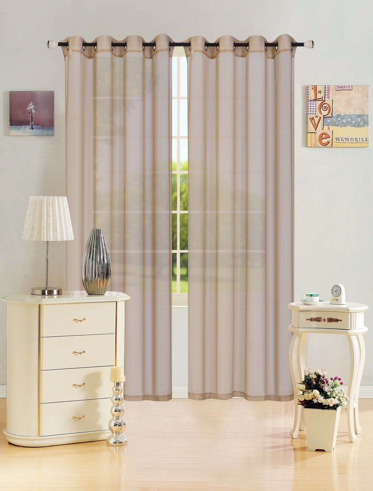 Kashi Home Leah Collection Window Sheer / Curtain / Panel 55"x 84 ...