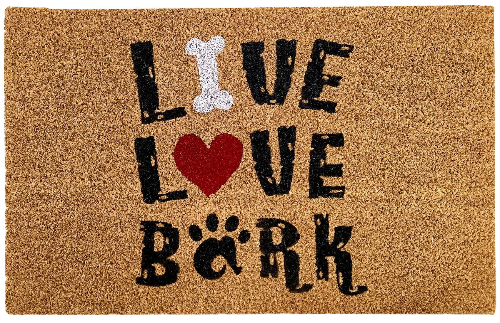 Kashi Home Printed Coir Fiber 18x28 Non-Slip Doormat, Durable Outdoor ...