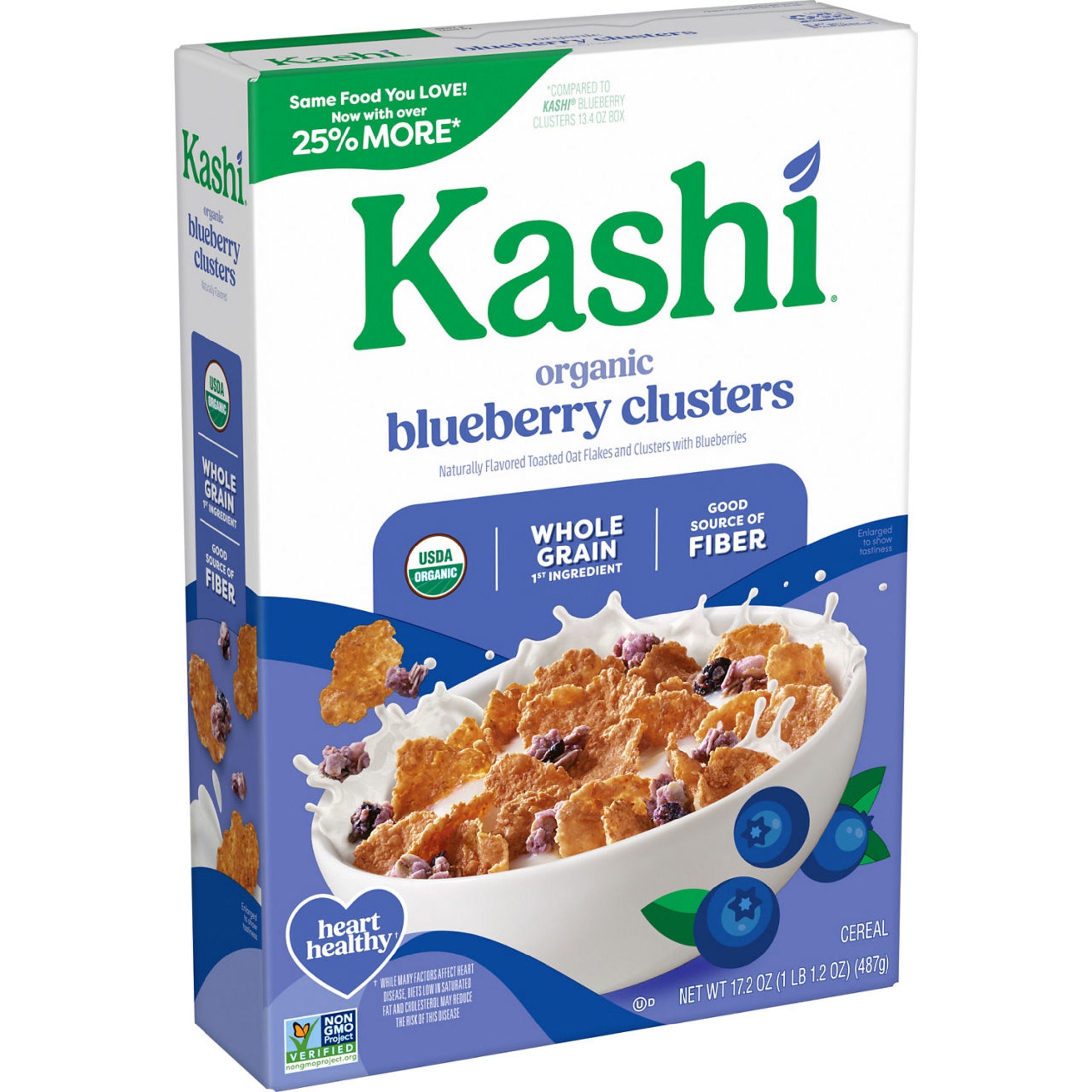 Kashi Organic Cereal Blueberry 17.2oz - Walmart.com