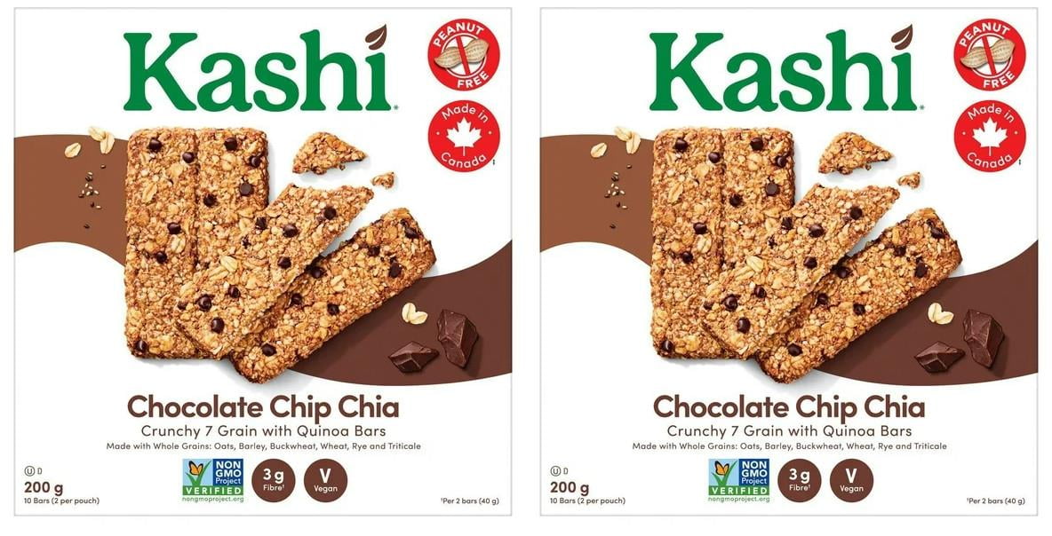 Kashi Seven Grain Chocolate Chip Chia with Quinoa Bars, 210g (2 Pack ...