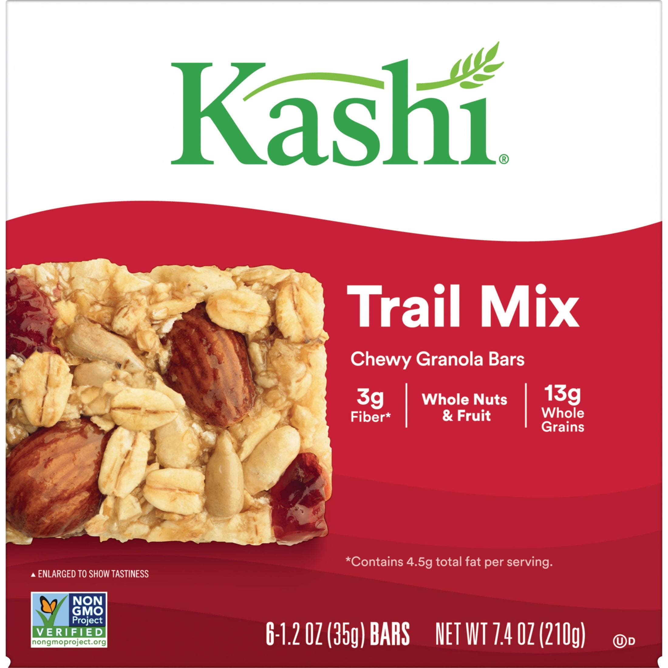 Kashi Vegan Breakfast Trail Mix Chewy Granola Bars, Nut Snack, Grocery ...