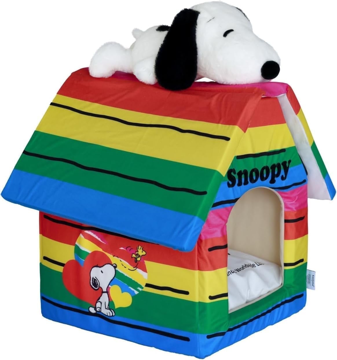 Kashima® x Peanuts Snoopy Indoor Pet House – Rainbow Cozy Dog & Cat Bed ...