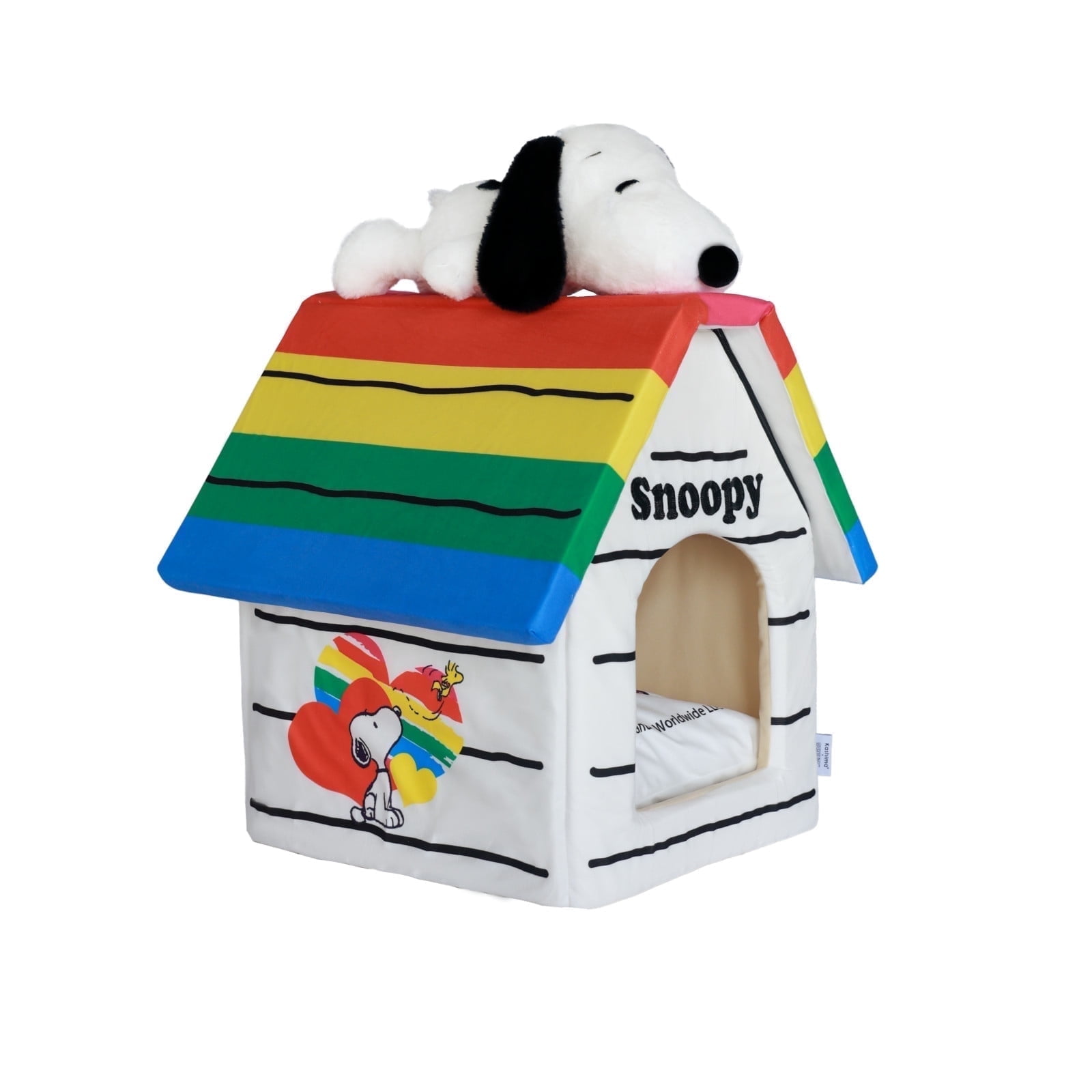 Kashima® x Peanuts Snoopy Rainbow Roof Pet Bed – Indoor Cat & Dog House ...