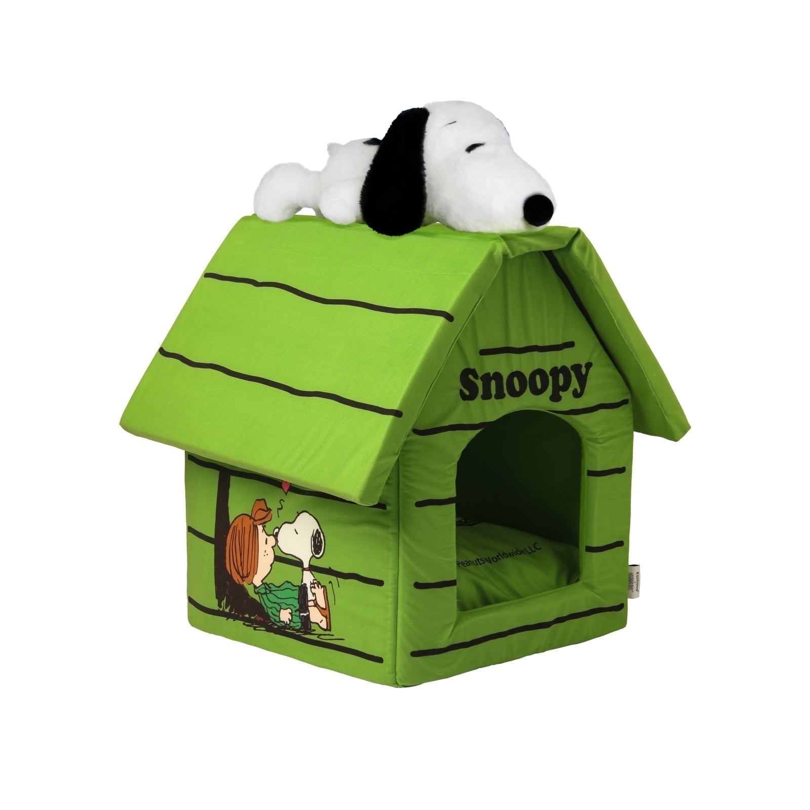 Kashima® x Peanuts Snoopy Covered Pet Bed – Green Cat & Dog Cave with ...