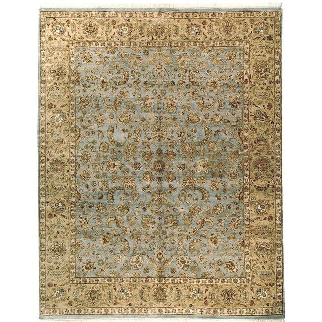 Kashmir Kashan Light Blue & Gold Area Rug - 4.6 x 7 ft. - Walmart.com