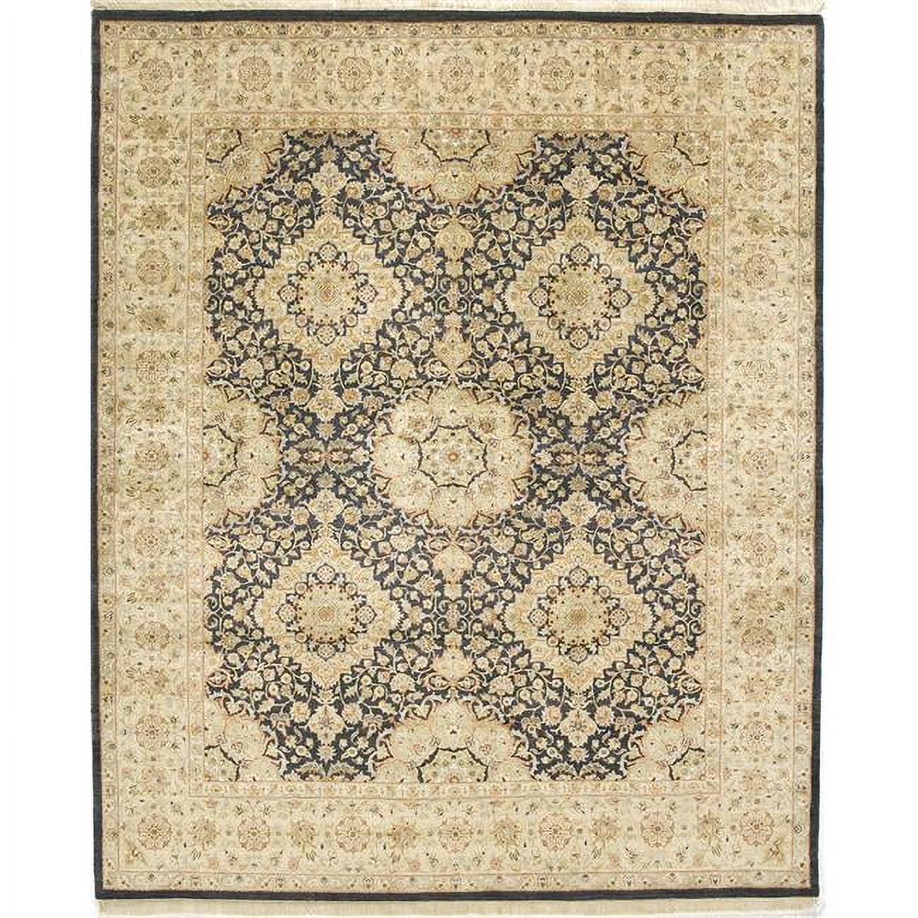 Kashmir Kirman Black & Light Gold Area Rug - 4.6 x 7 ft. - Walmart.com