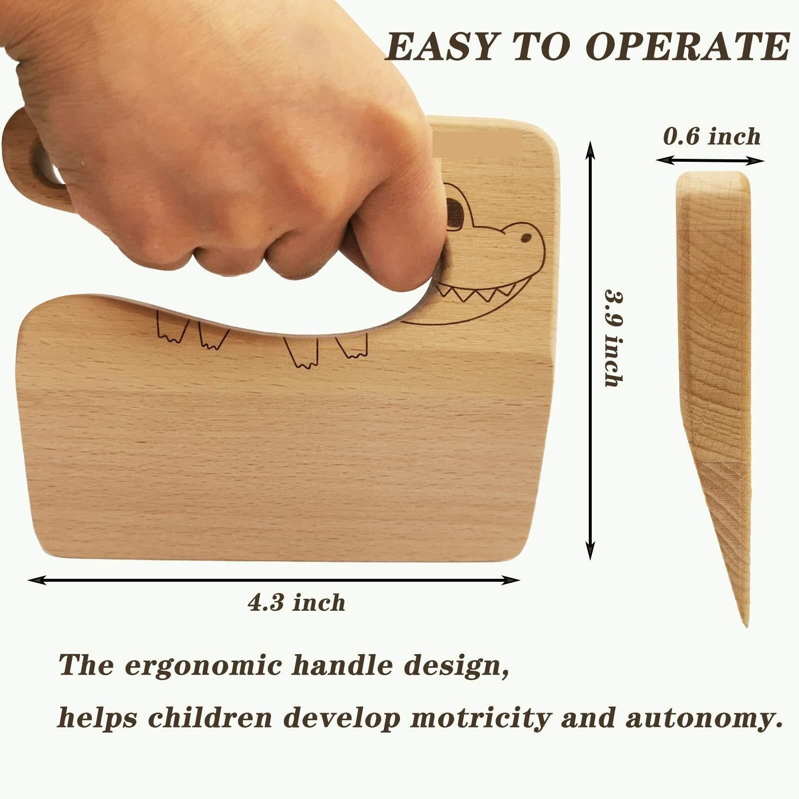 Kasiden Wooden Kids Knife for Cooking,Kid Safe Knives,Kitchen Toy ...