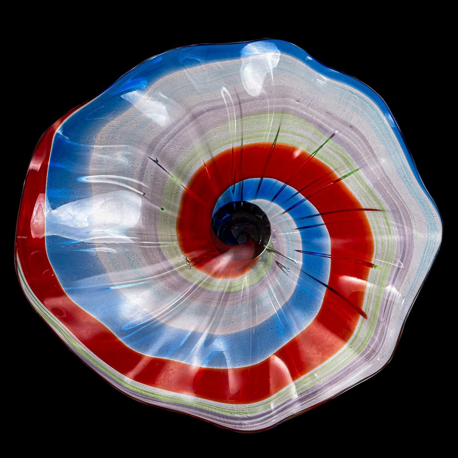 Kasiqilight Hand Blown Murano-Inspired Glass Plate Wall Decor – Modern ...