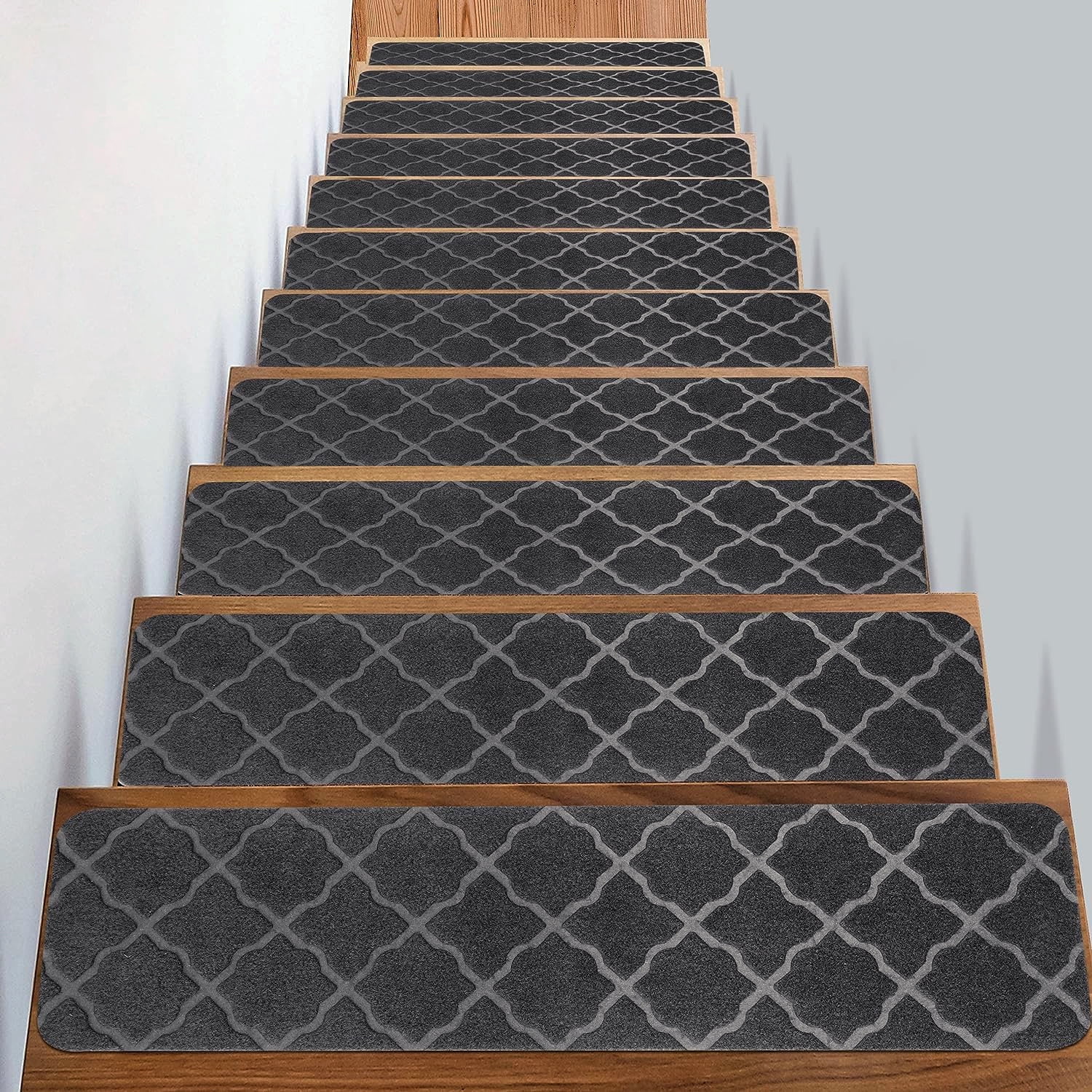 Kaskawise Non Slip Stair Treads for Wooden Steps 8x30 Inches Peel and ...
