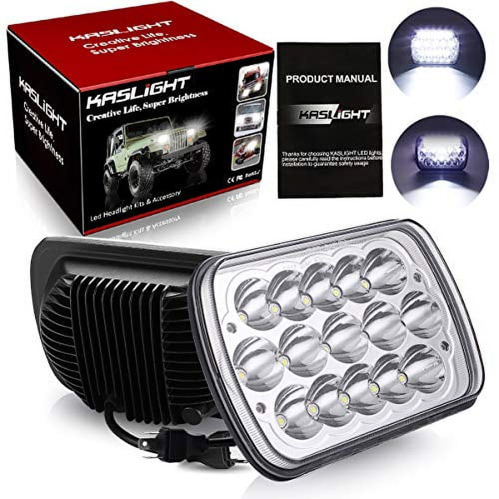Kaslight H6054 45W, 6000K White LED Headlights Bulb fits Jeep Wrangler ...
