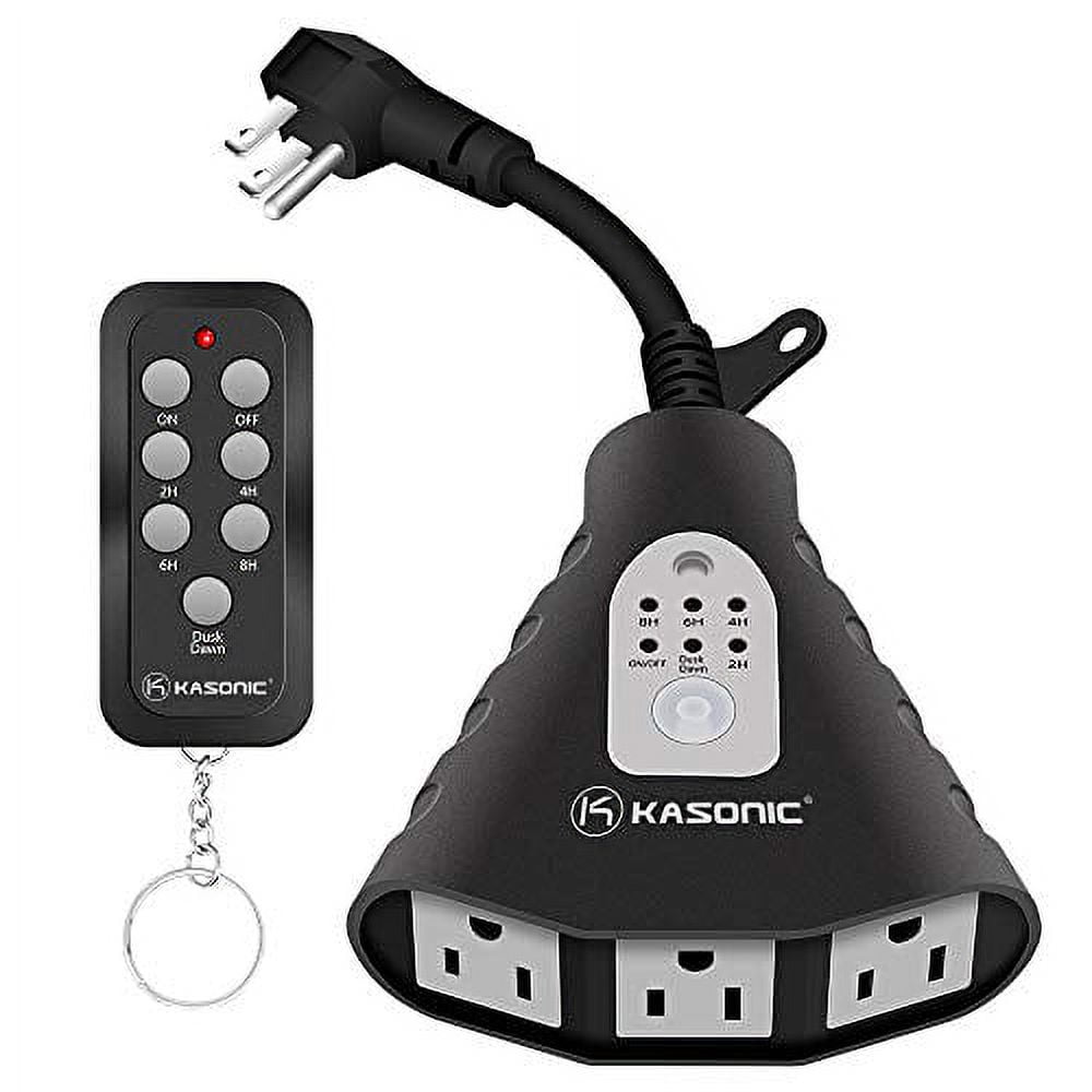 Kasonic Wireless Outdoor Remote Control Outlets With Timer And Sensor ...