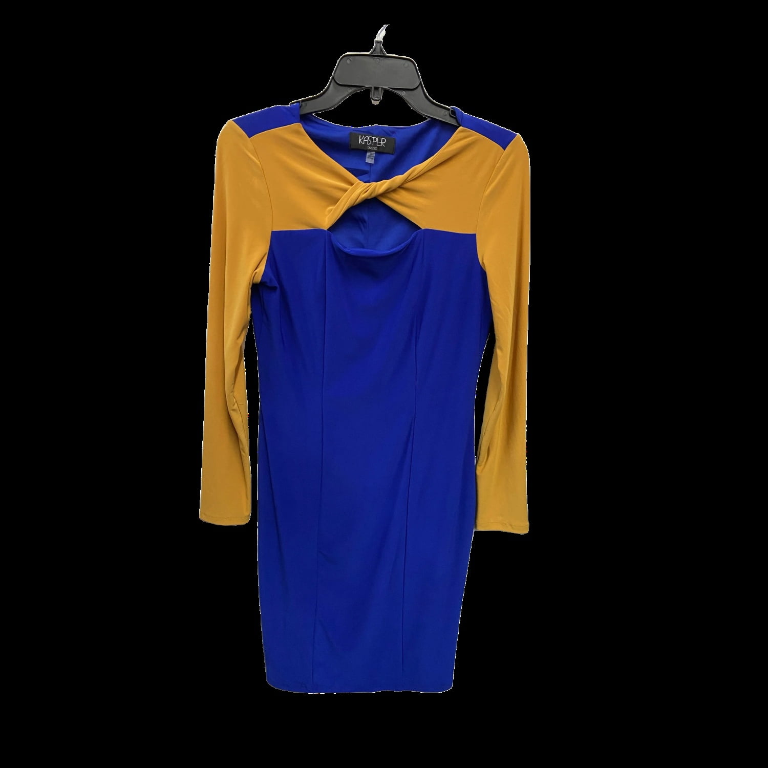 Kasper Blue & Gold Mini Dress XS - Cocktail Party Outfit - Walmart.com