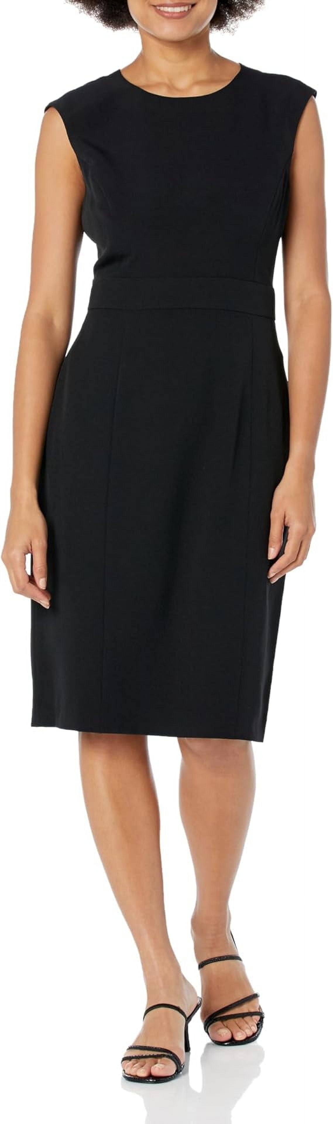 Kasper Women's Sheath Dress W/Waist Band Seam Detail - Walmart.com