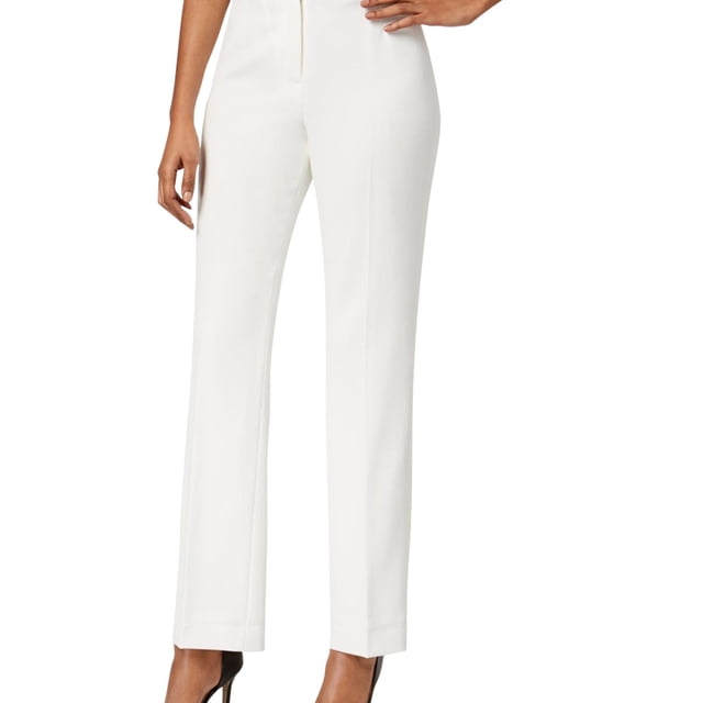Kasper Womens Kate Casual Trouser Pants, White, 10 - Walmart Business ...