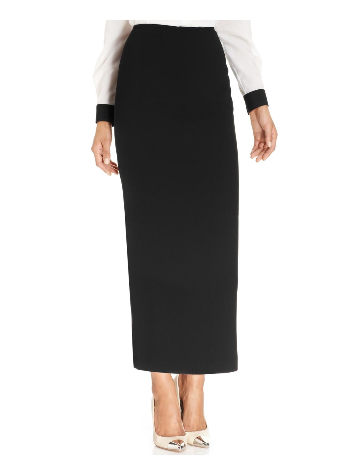 Kasper Womens Solid Crepe Midi Skirt - Walmart.com