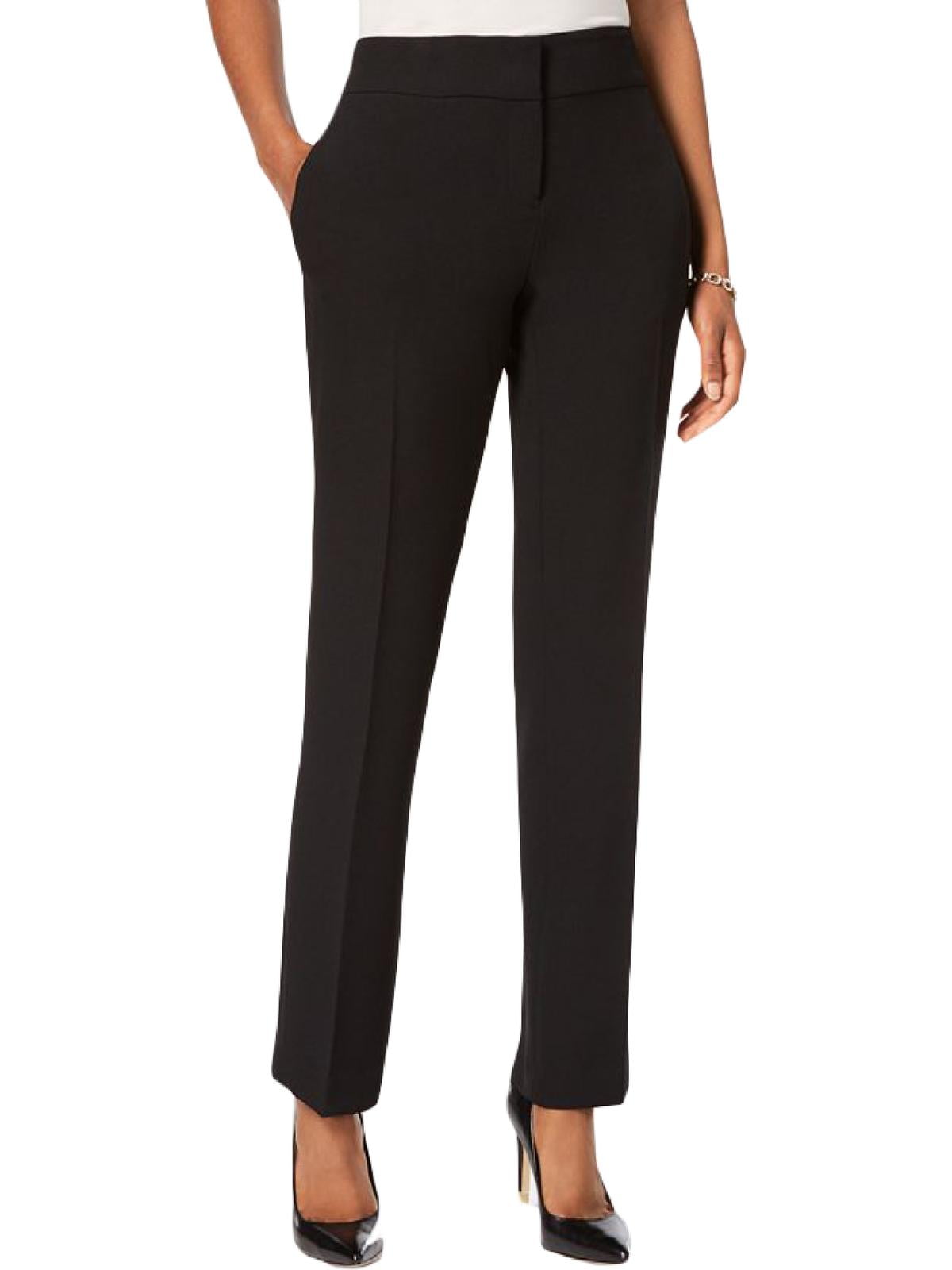 Kasper Womens Petites Slim Straight Leg Dress Pants - Walmart.com