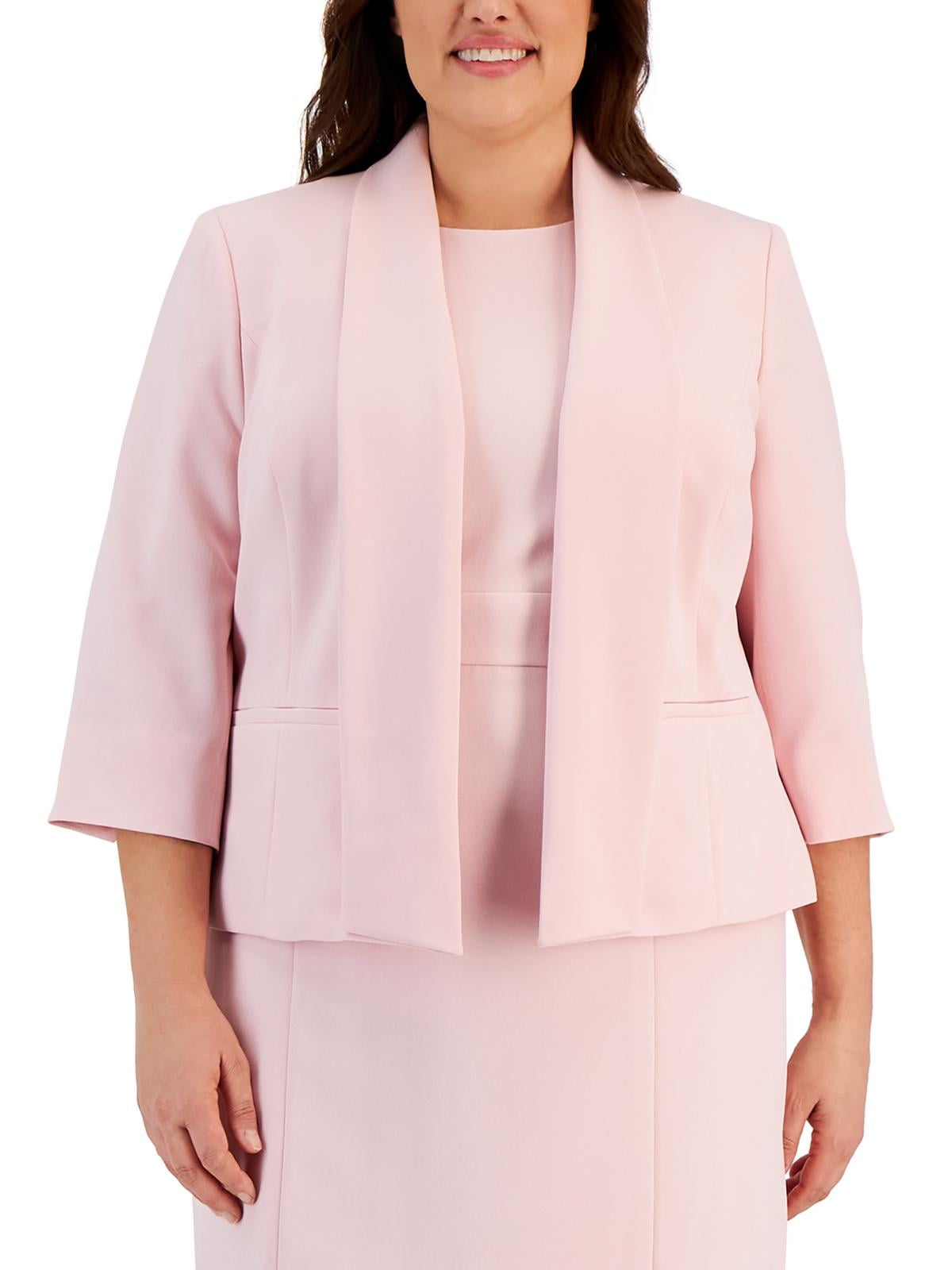 Kasper Womens Plus Crepe Cardigan Open-Front Blazer - Walmart.com