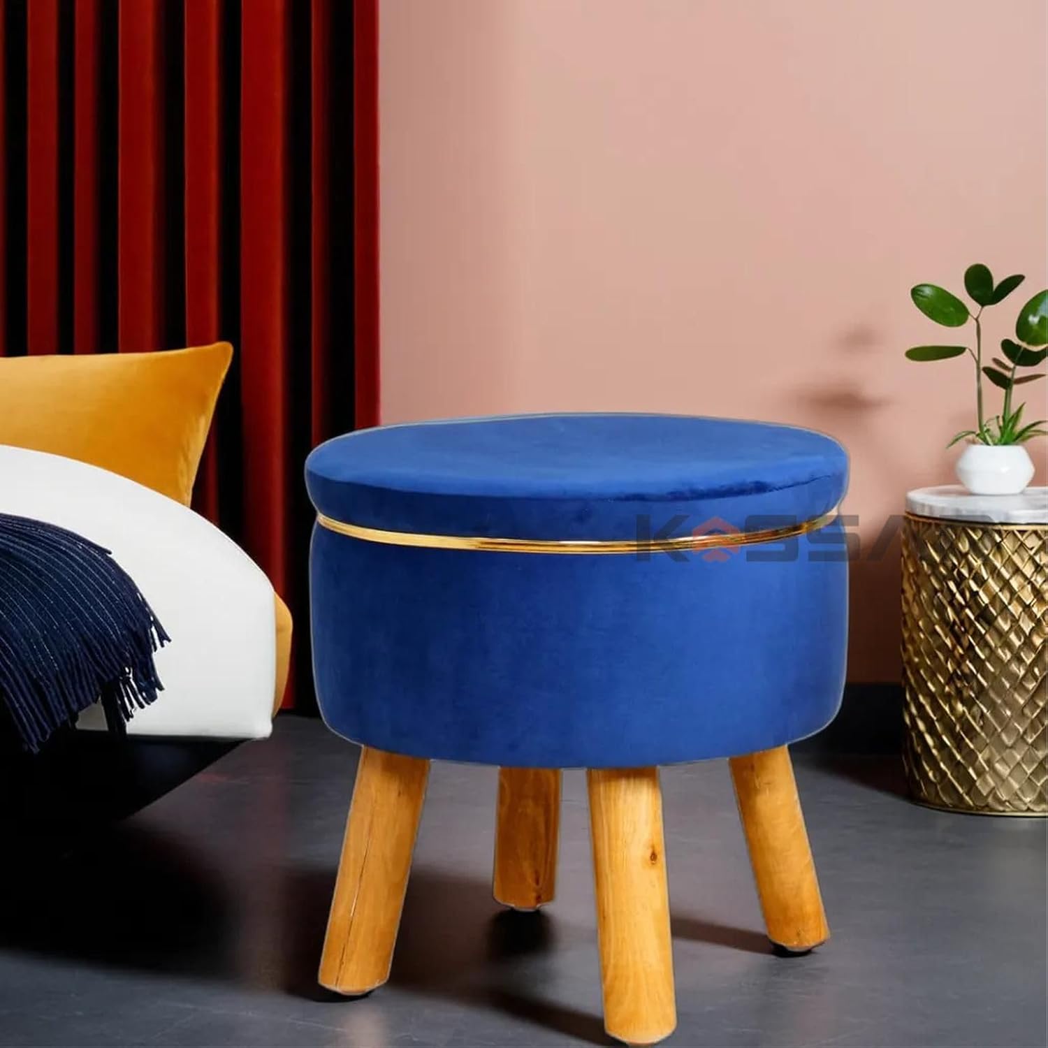Kassar Ottoman Pouffes Stools for Seating in Living Rooms Footstool ...