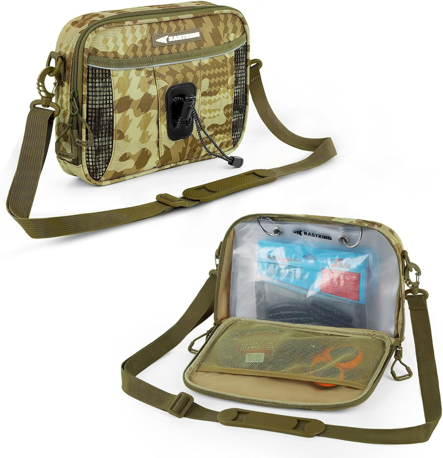 KastKing Detachable Bait Binder Tackle Bag – Large Clear Sleeves ...