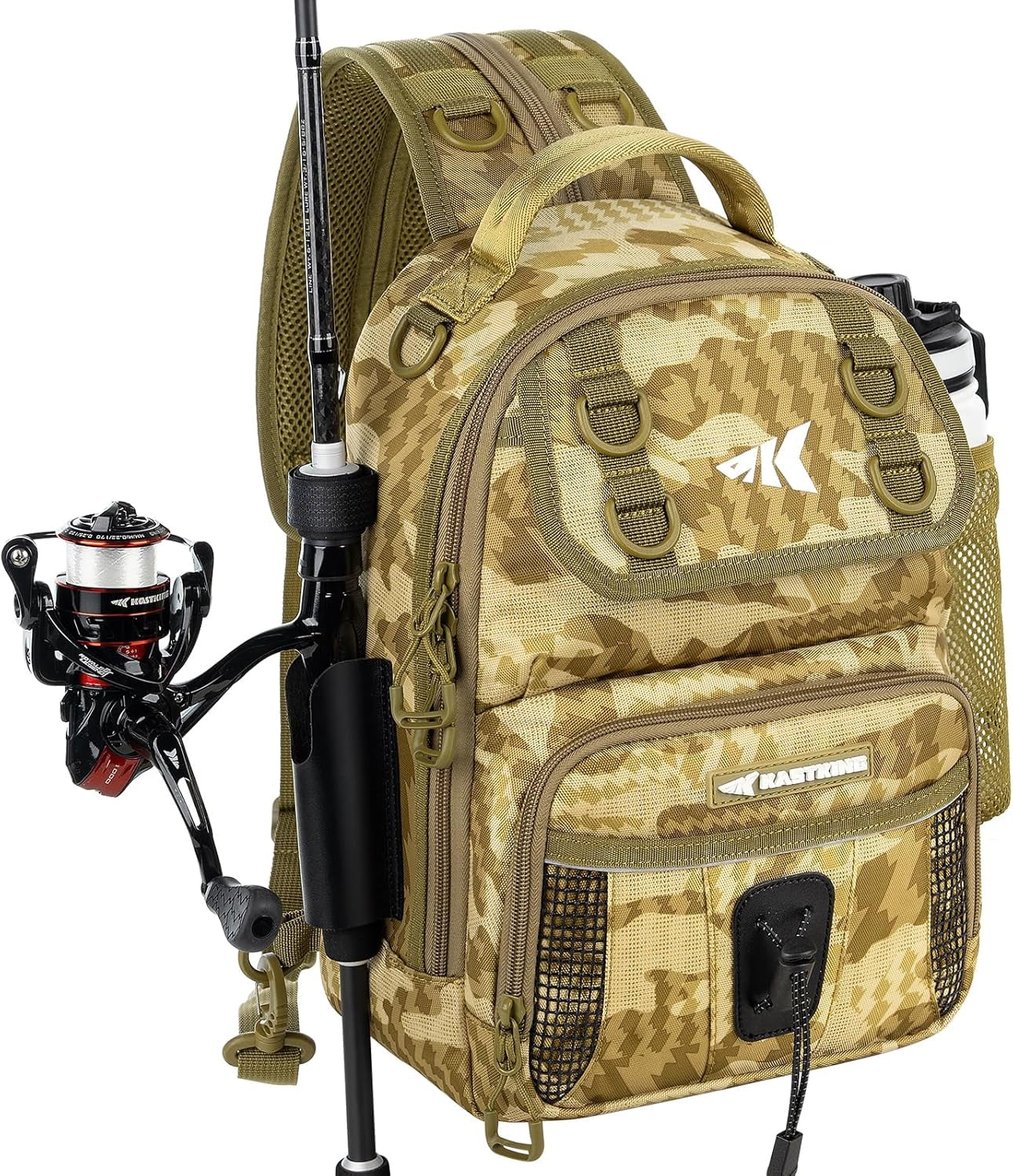 KastKing BaitSpace Fishing Sling Bag, Fishing Backpack with Rod ...