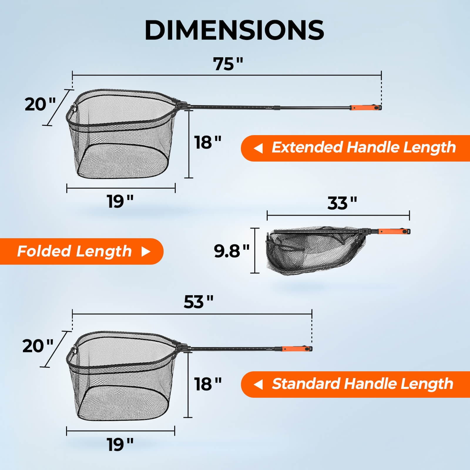 KastKing Brutus Foldable Extendable Fishing Net With Boat Hook ...