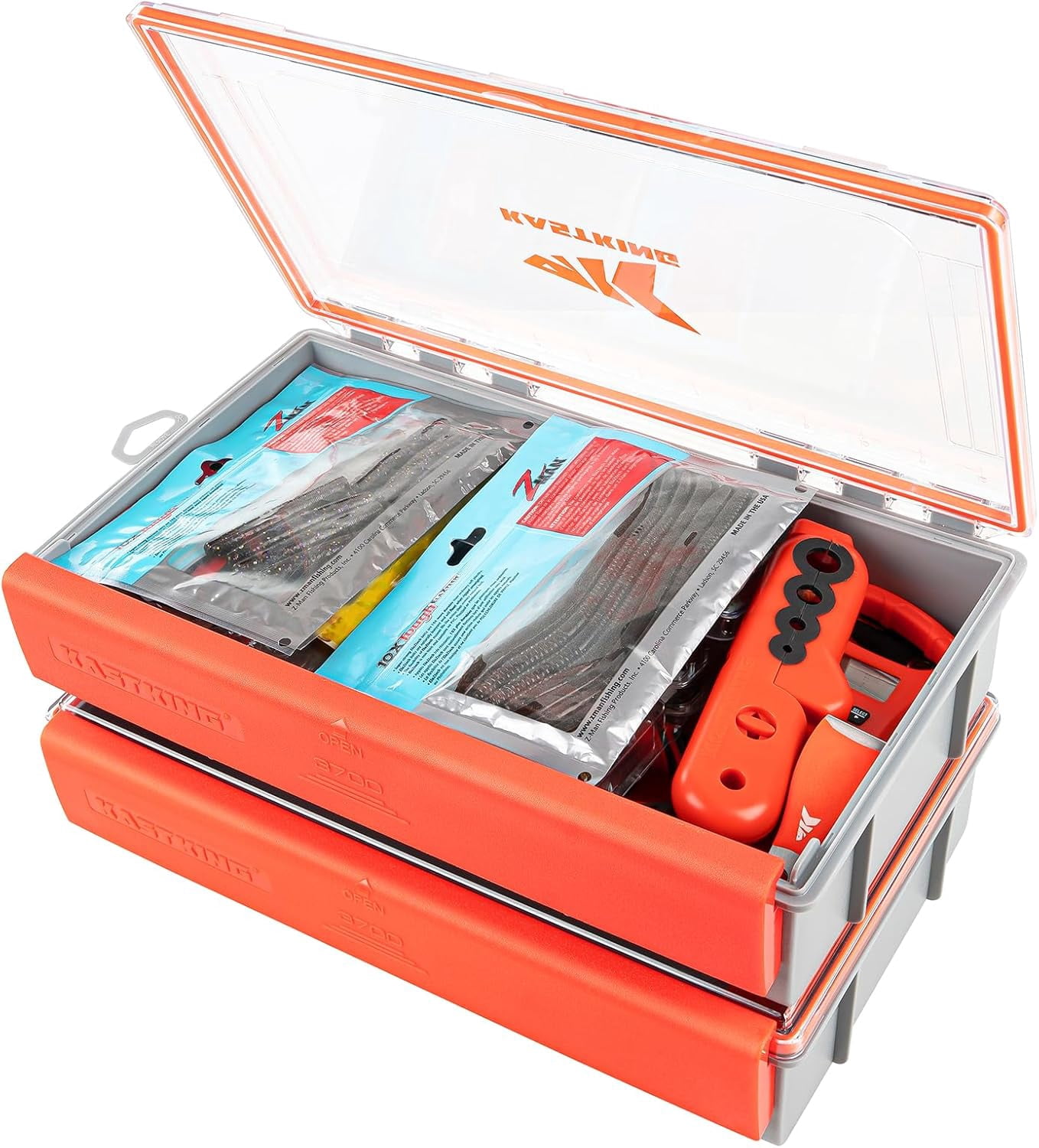 KastKing HyperSeal Waterproof Tackle Box, 3700 Deep Tackle Trays ...