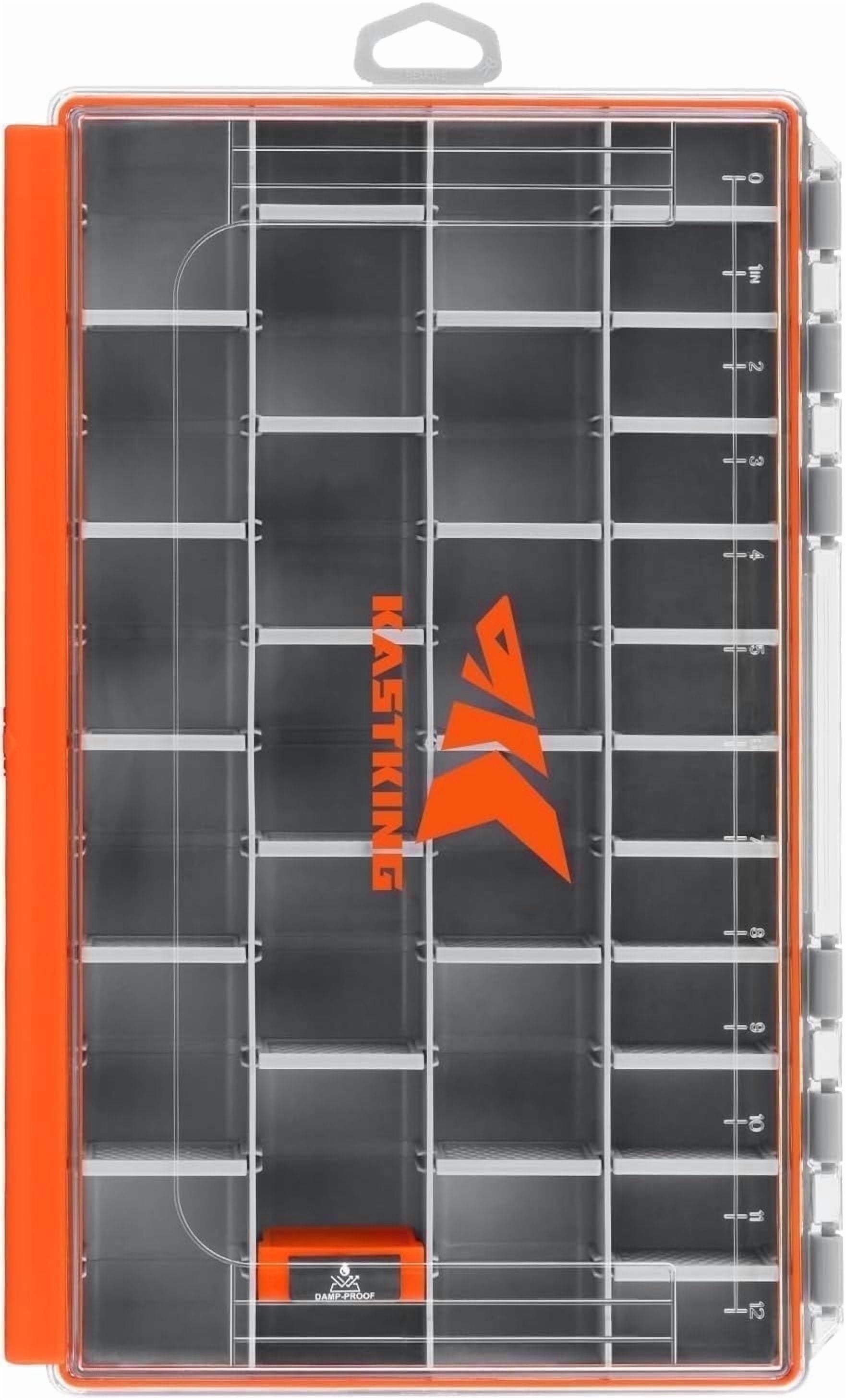 KastKing Waterproof HyperSeal Tackle Box 3700 Orange, Fishing Organizer ...