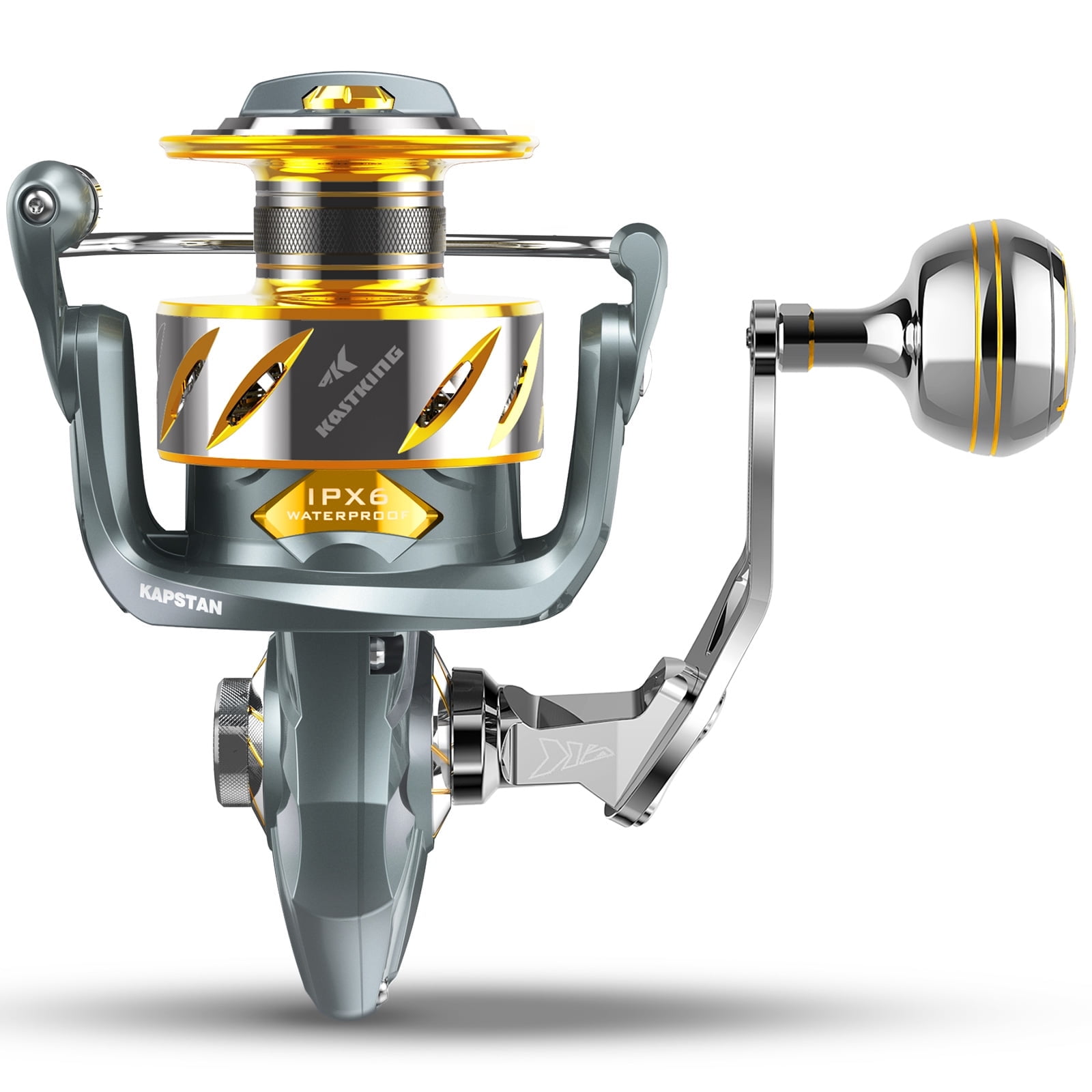 KastKing 4000 Saltwater Spinning Reel - IPX6 100% Waterproof – Up to 55LBs Max Drag Big,6+1+1 ...