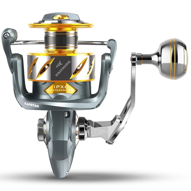 KastKing 3000 Saltwater Spinning Reel - IPX6 100% Waterproof & 55 lbs ...