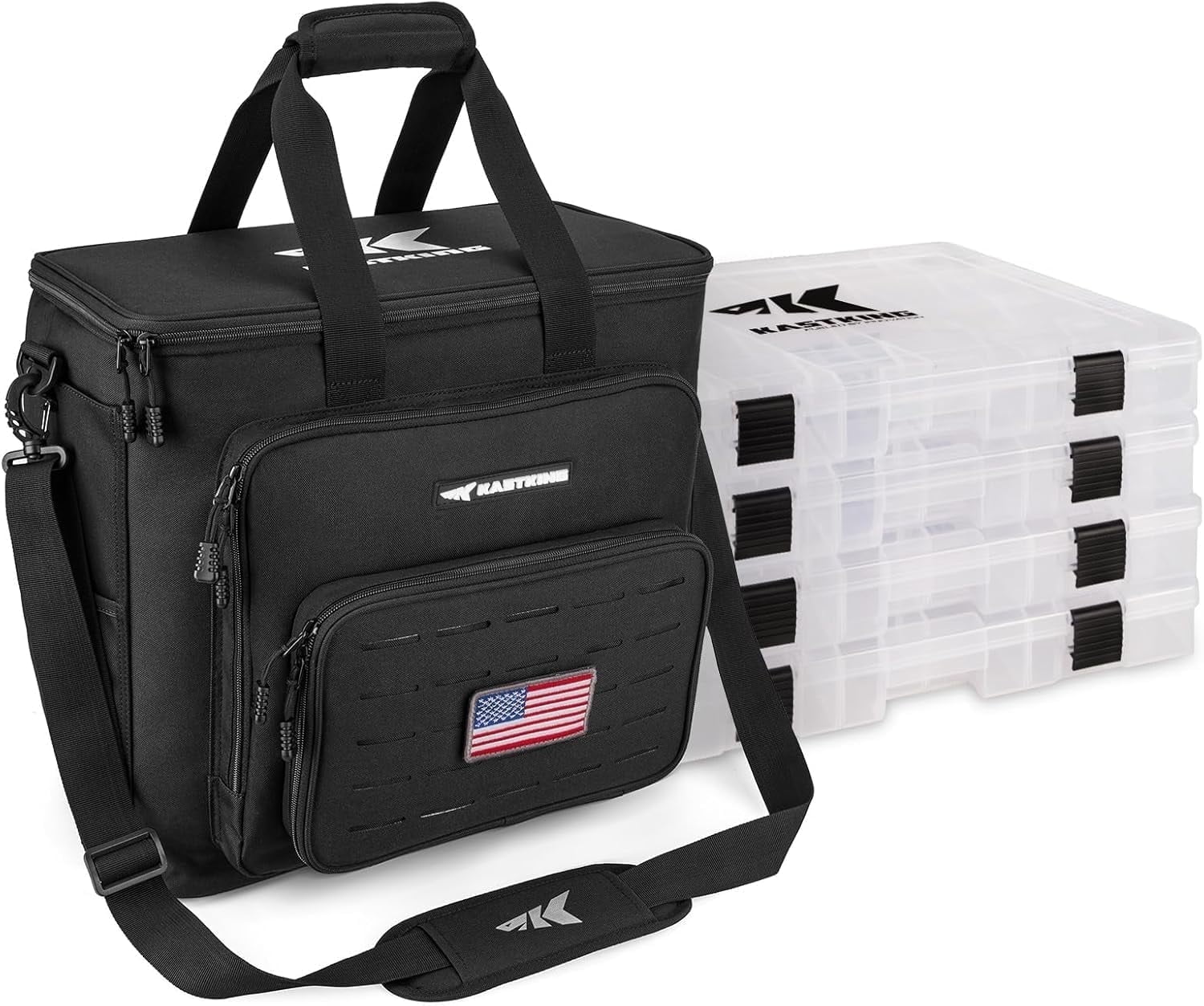 KastKing Fishing Tackle Bags with 4 * 3700 Tackle Trays, Fishing Gear ...