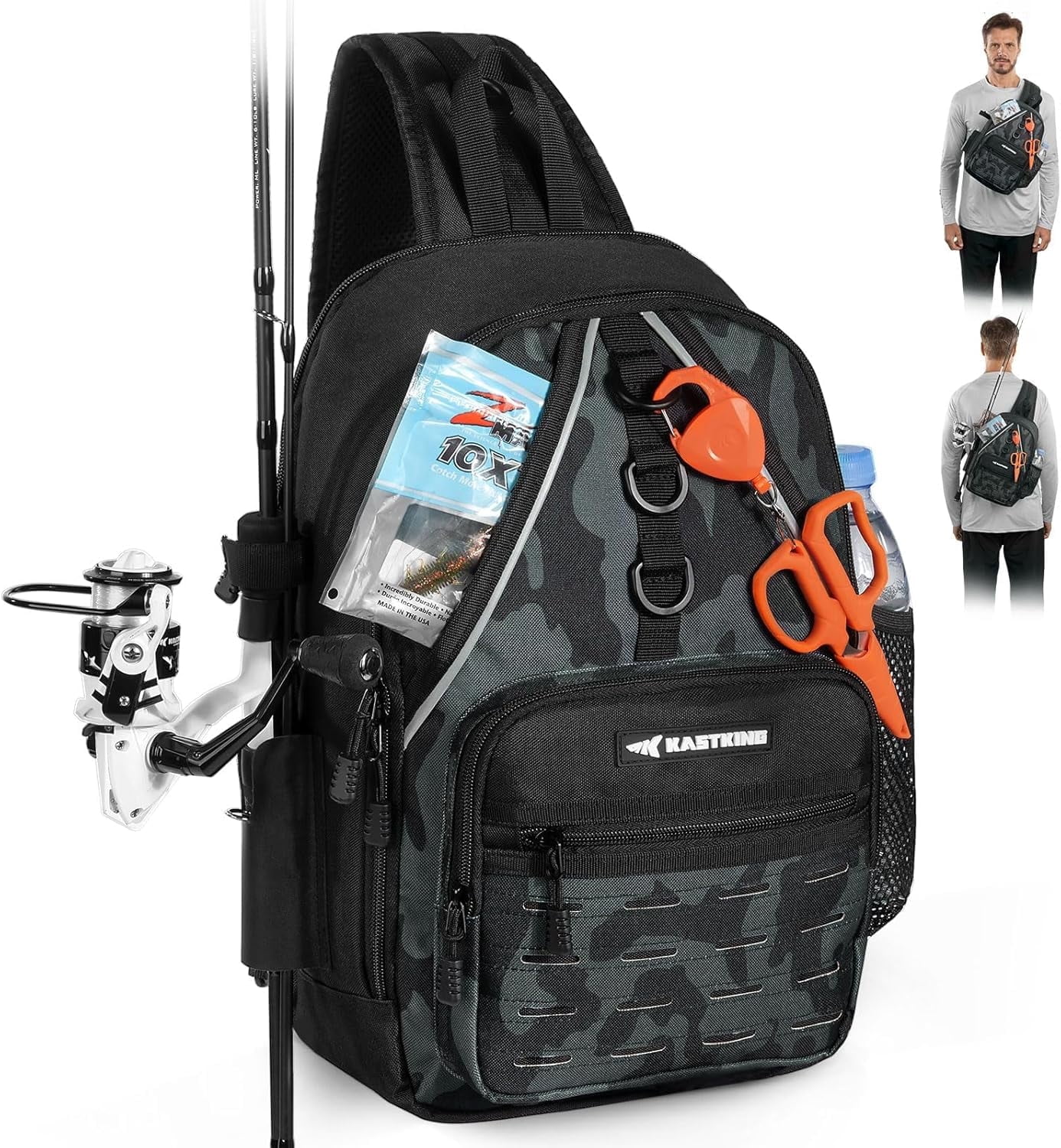 KastKing Karryall Sling Tackle Bag–Fishing Sling Pack,Fishing Backpack ...