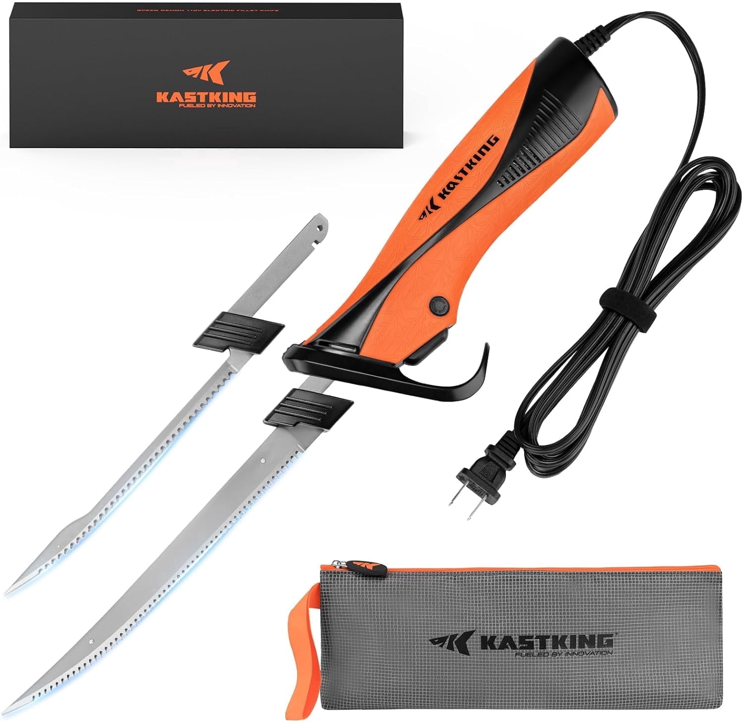 KastKing Speed Demon Electric Fillet Knife, High Torque, 2 Blade Sets ...