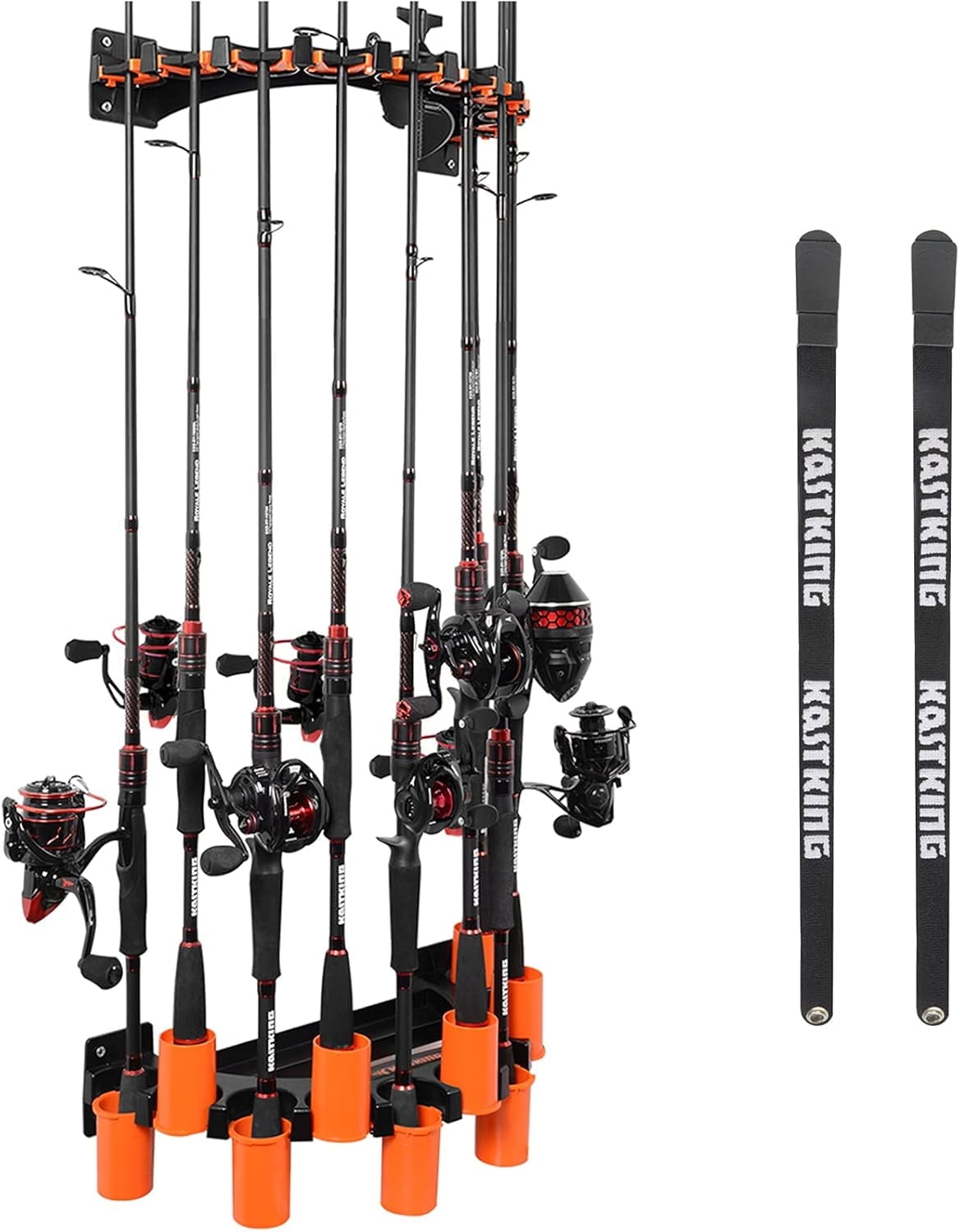 KastKing V10 Rod Rack with Line Spooling Station, Wall Mounted Fishing ...