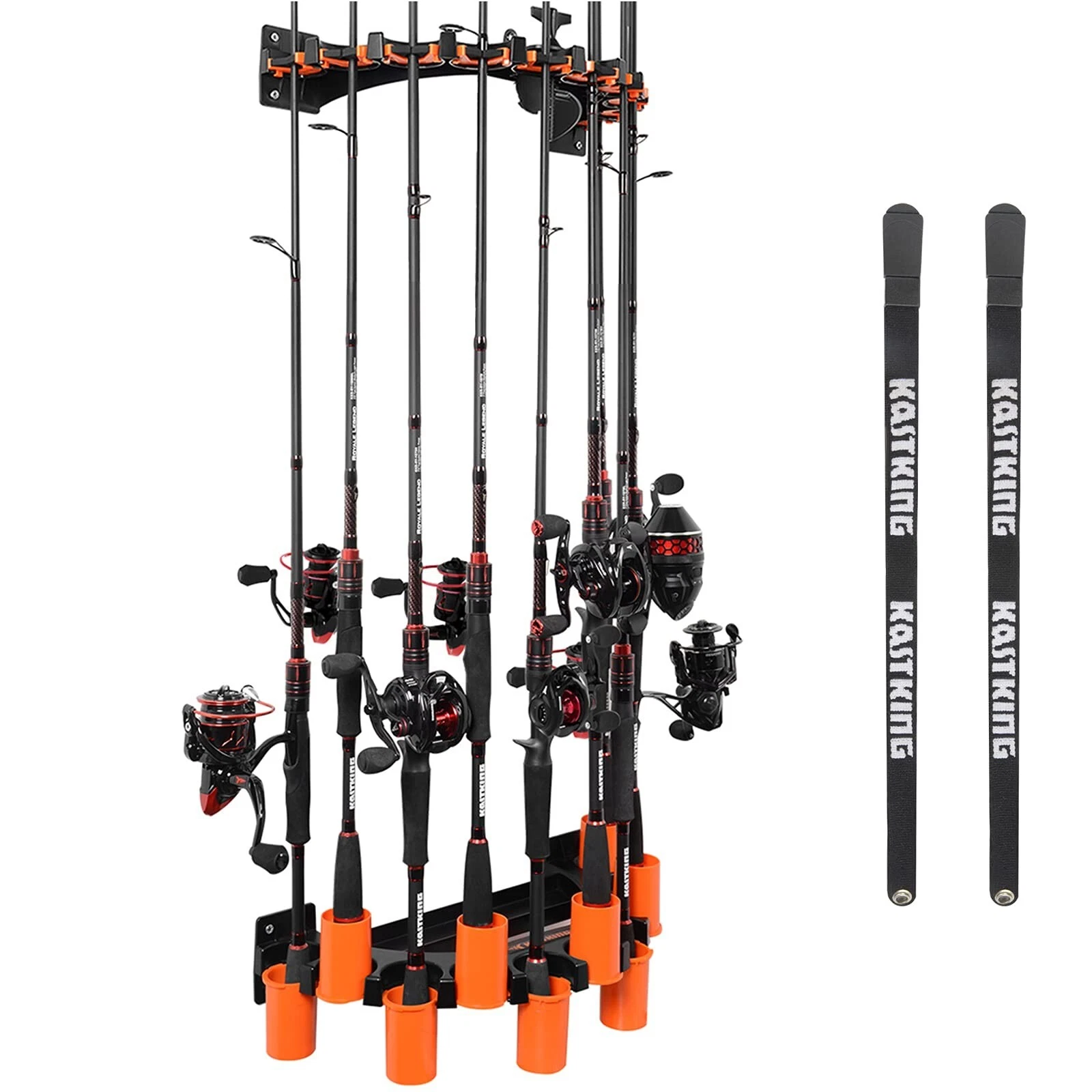 KastKing V10 Rod Rack with Line Spooling Station, Wall Mounted Fishing ...