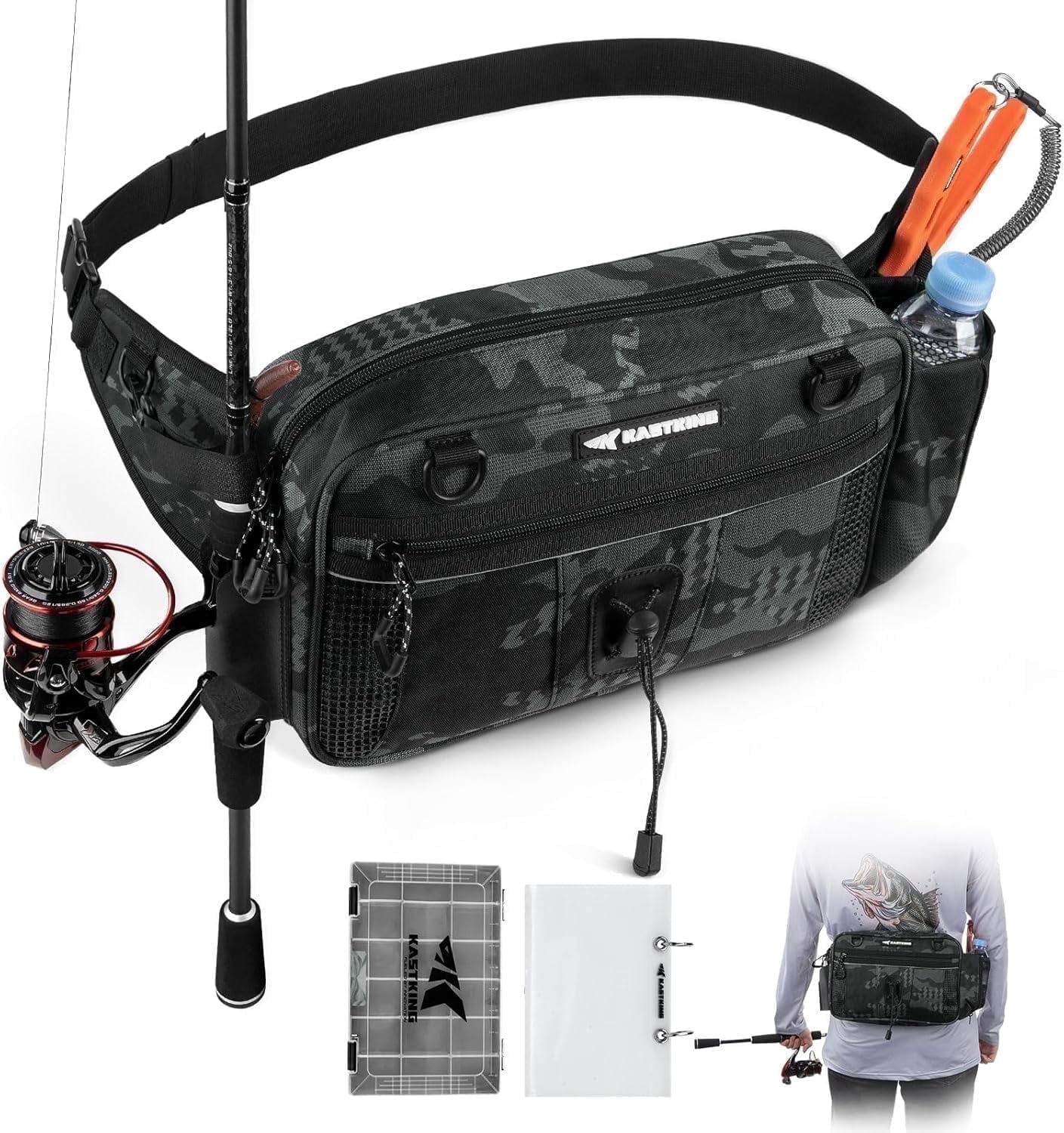 KastKing Waist Bag – Waterproof Tackle Storage Bag With Adjustable Belt ...