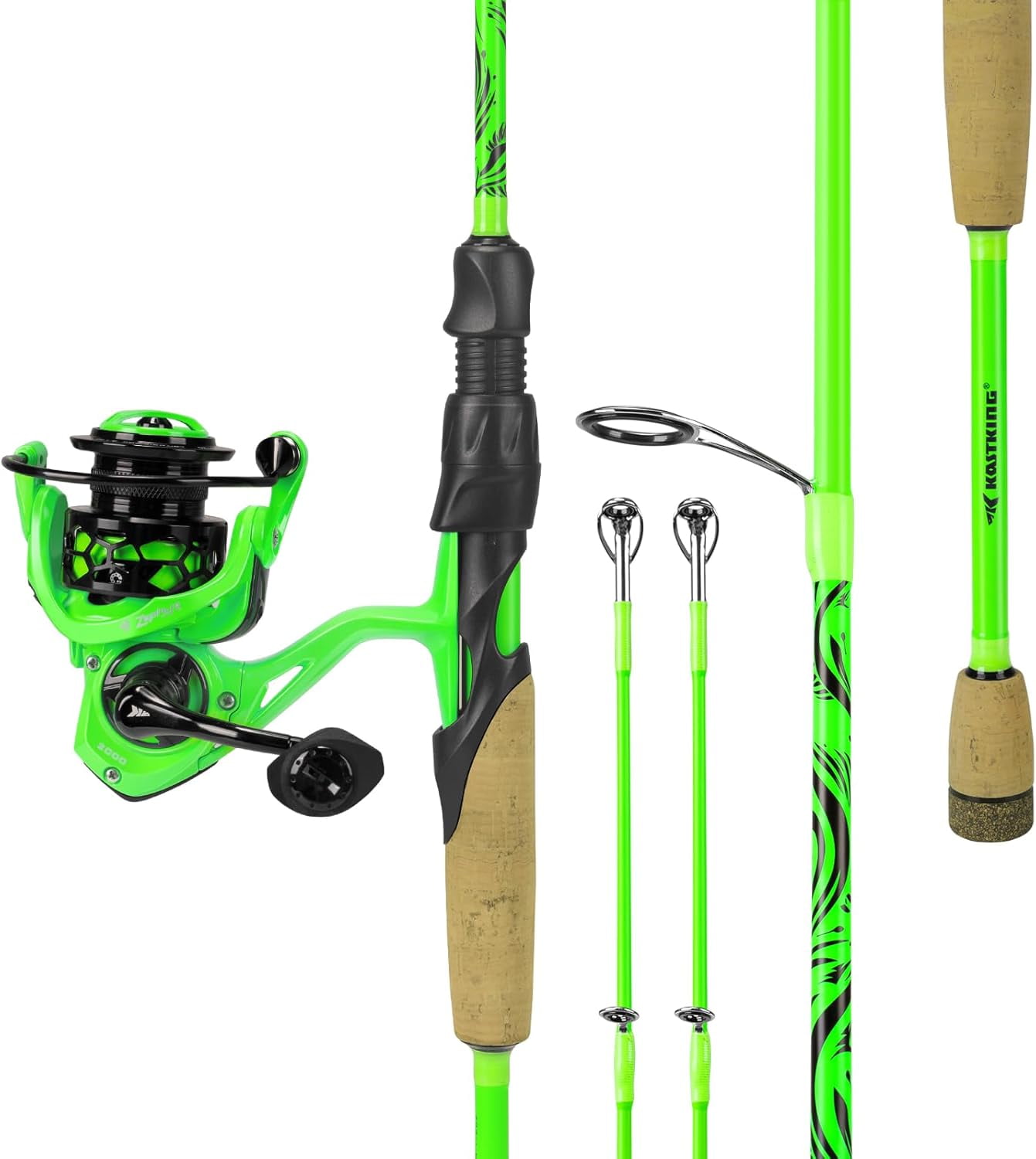 KastKing Zephyr Dual-tip Fishing Rod & Reel Combo, Dual Tips Section ...