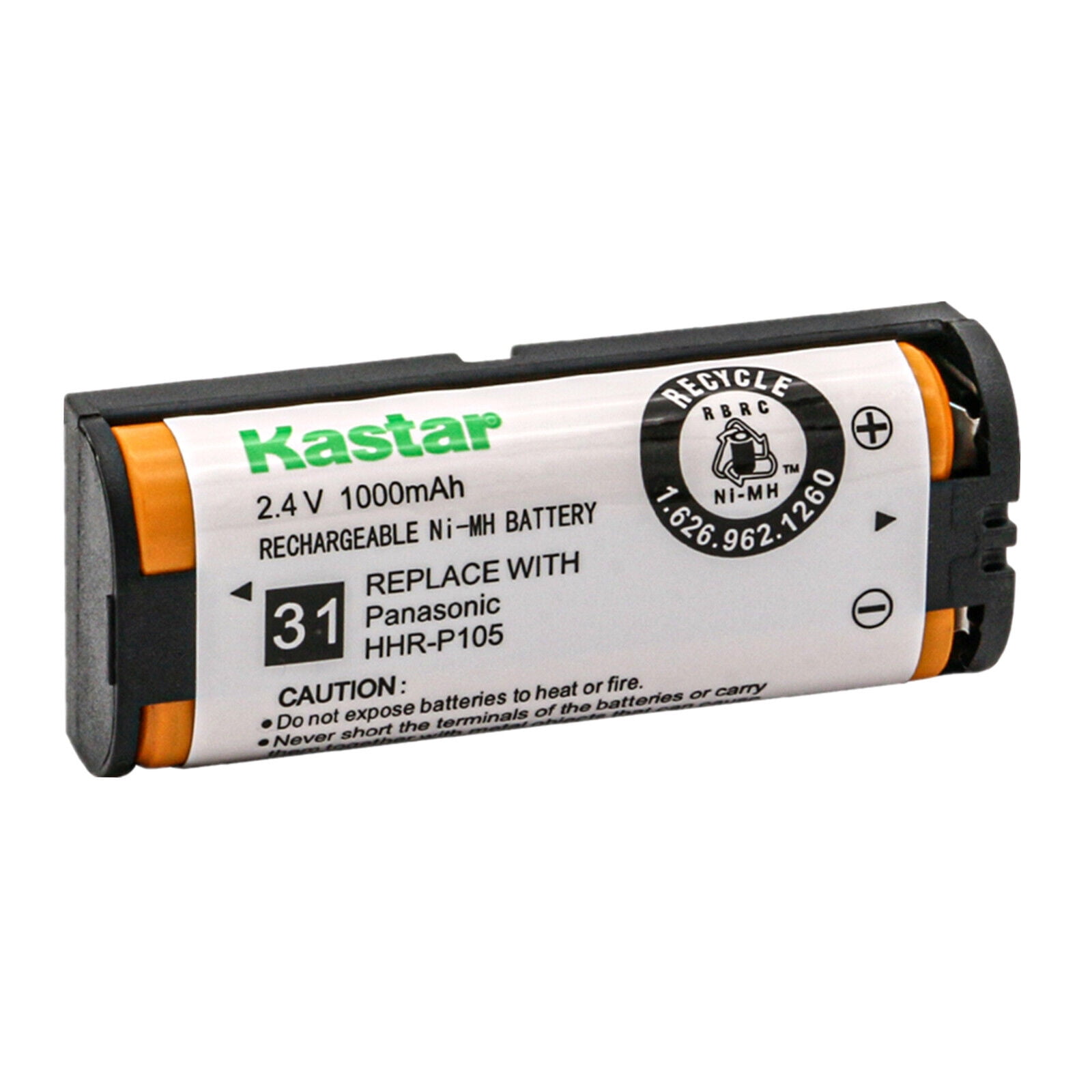 Kastar 1-Pack 2.4V 1000mAh Ni-MH Rechargeable Battery Replacement for ...