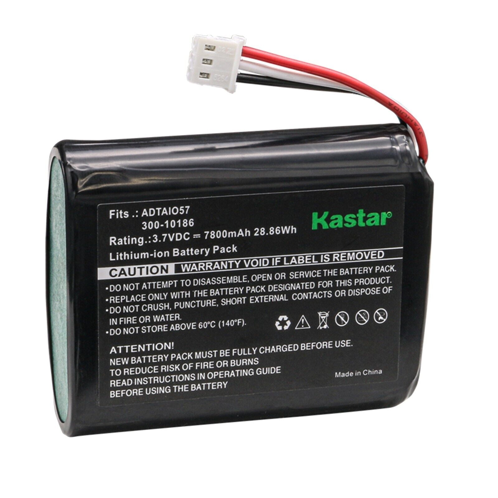 Kastar 1-Pack 300-10186 Battery Replacement for Honeywell ADT 2X16 AIO ...