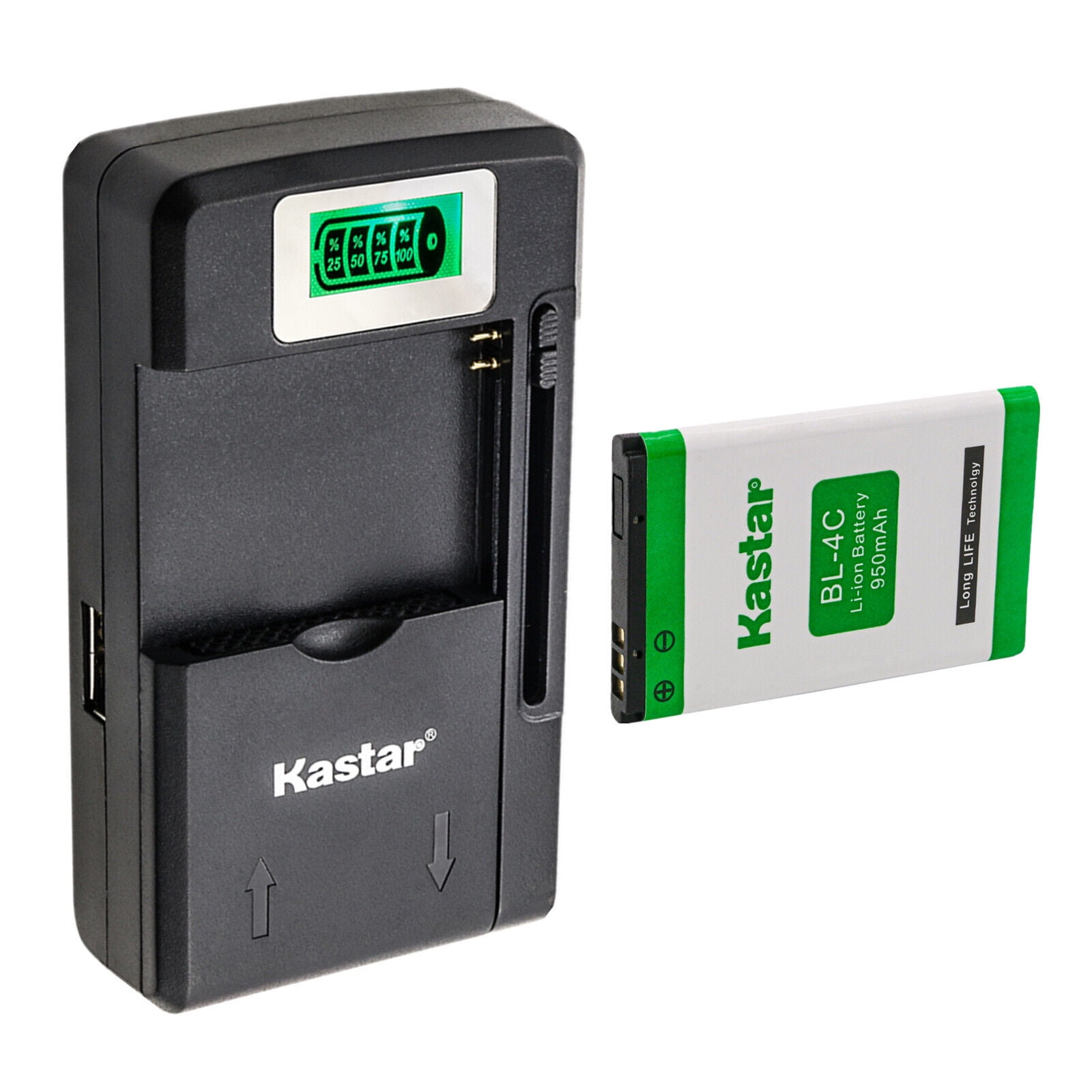 Kastar 1-Pack BL-4C Battery and Smart LCD Charger Replacement for Nokia ...