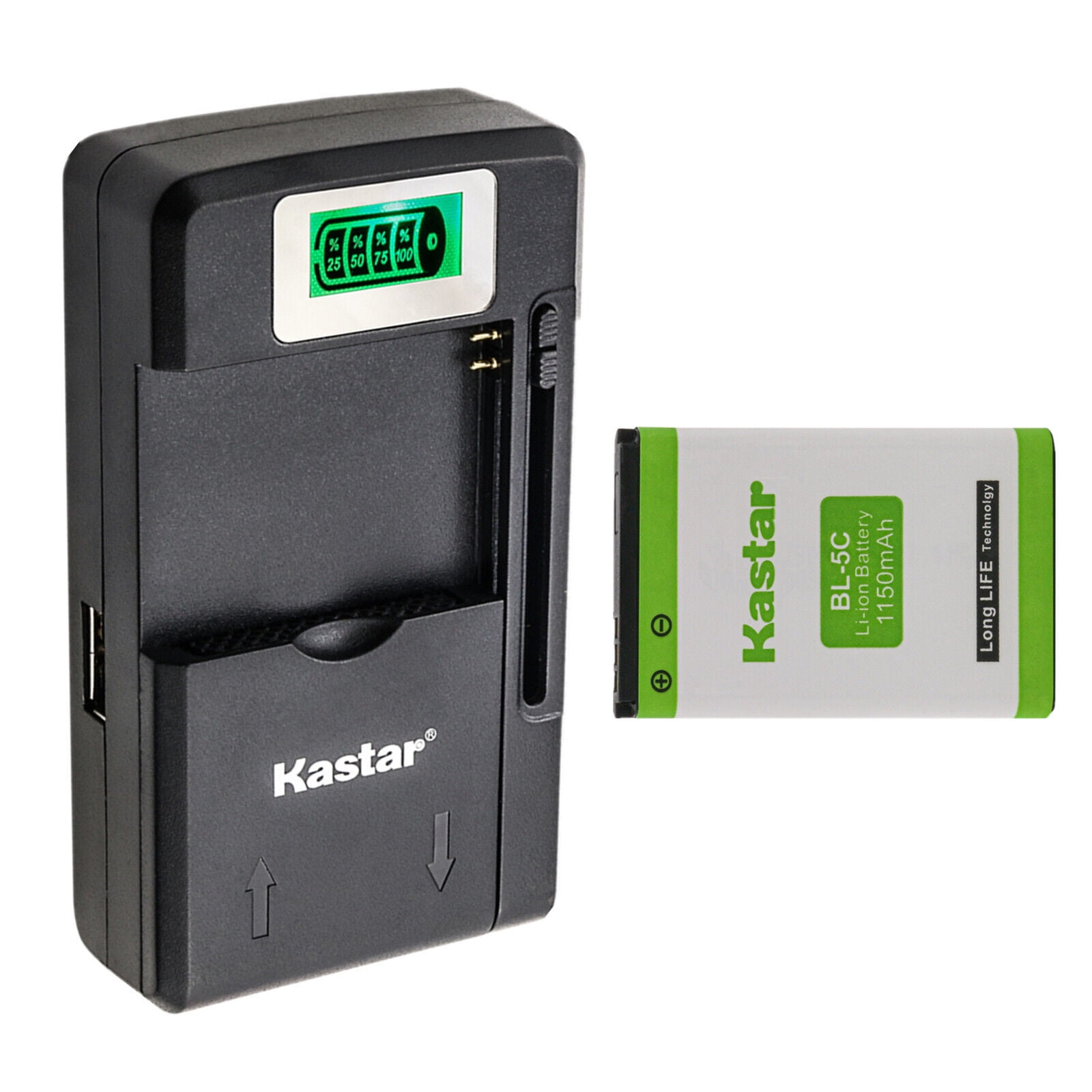 Kastar 1-Pack BL-5C Battery and Smart LCD Charger Replacement for NGM ...