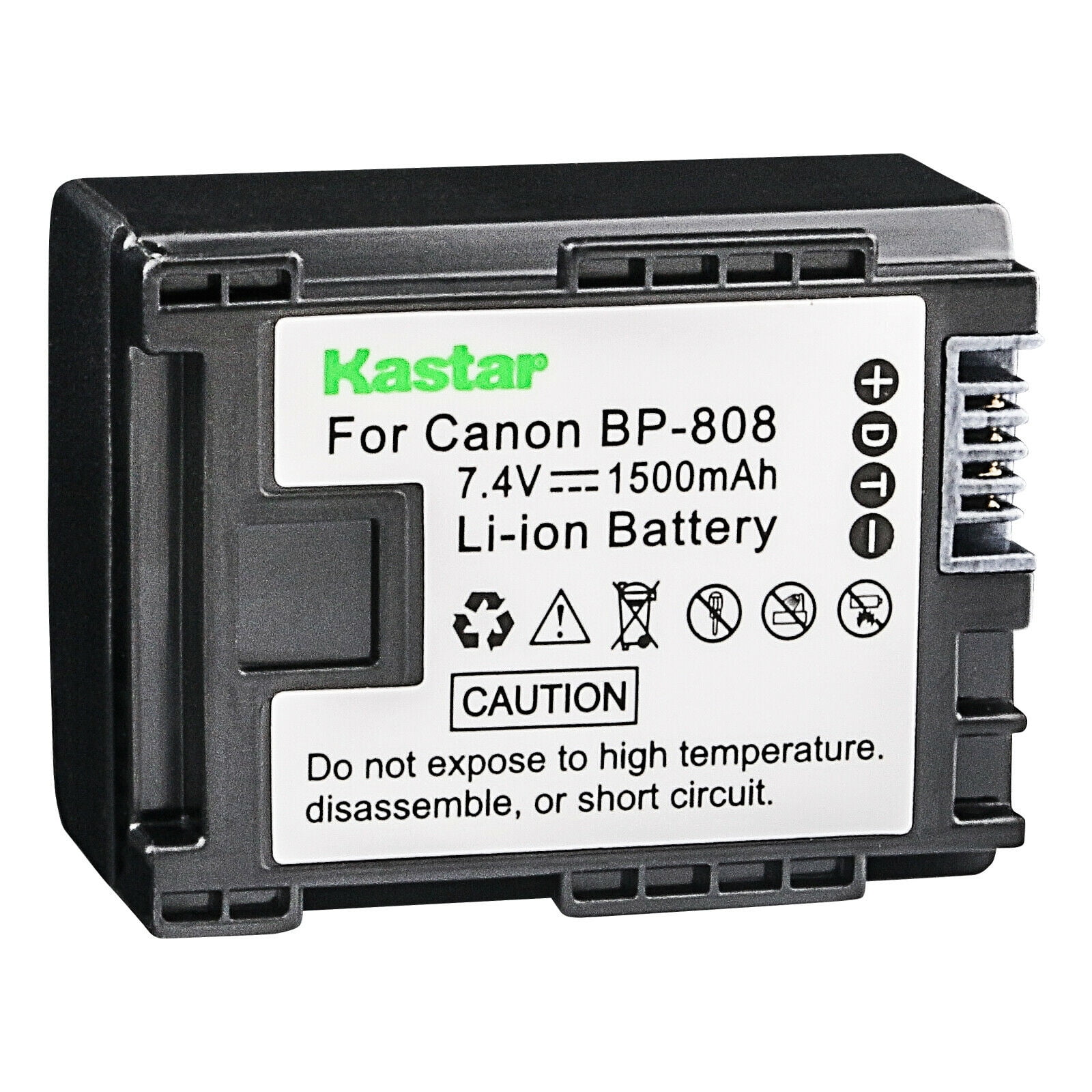 Kastar 1-Pack BP-808 Battery 7.4V 1500mAh Replacement for Canon VIXIA ...